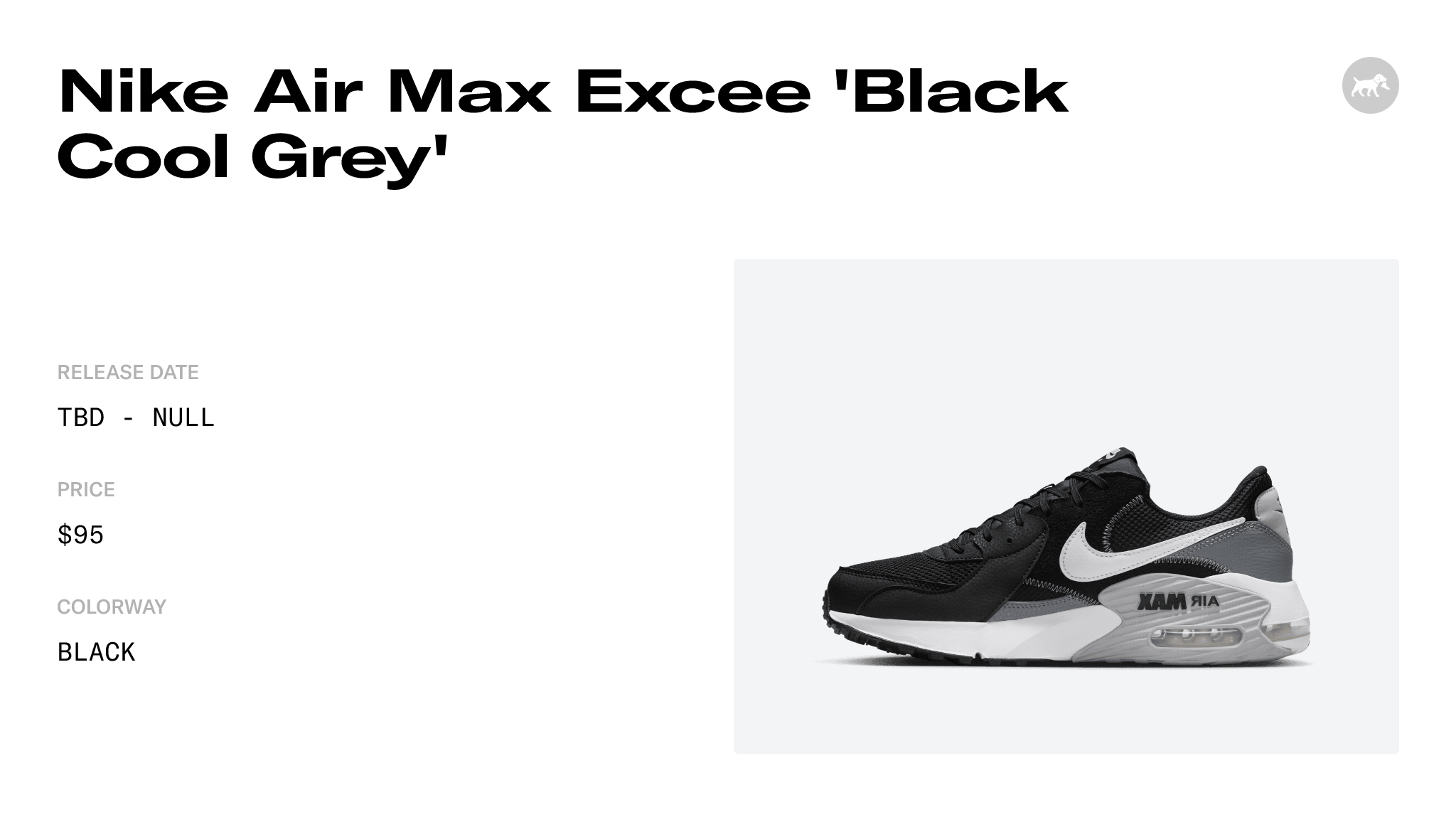 Nike Air Max Excee 'Black Cool Grey' - FN7304-001 Release Info