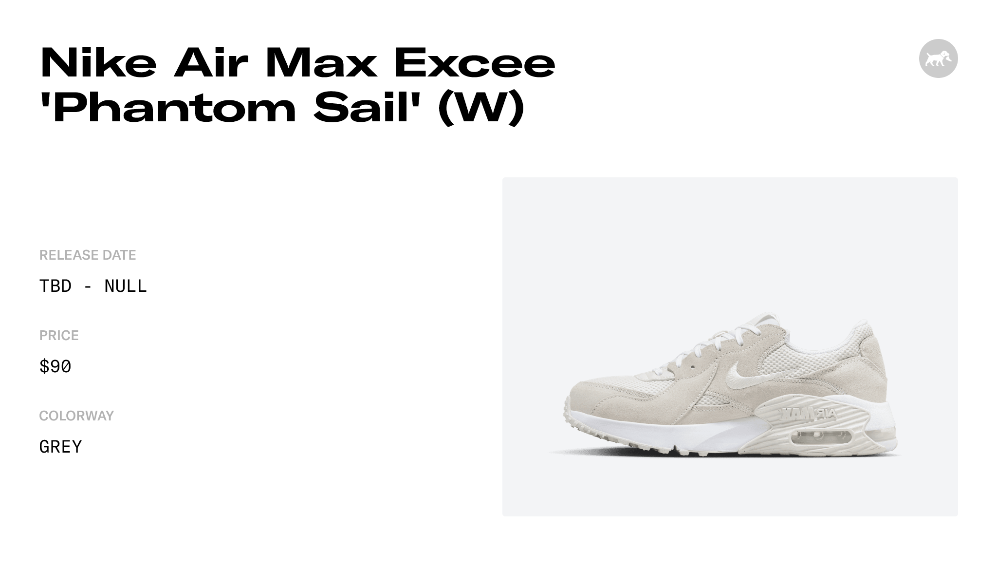 Nike Air Max Excee 'Phantom Sail' (W) - CD5432-009 Release Info