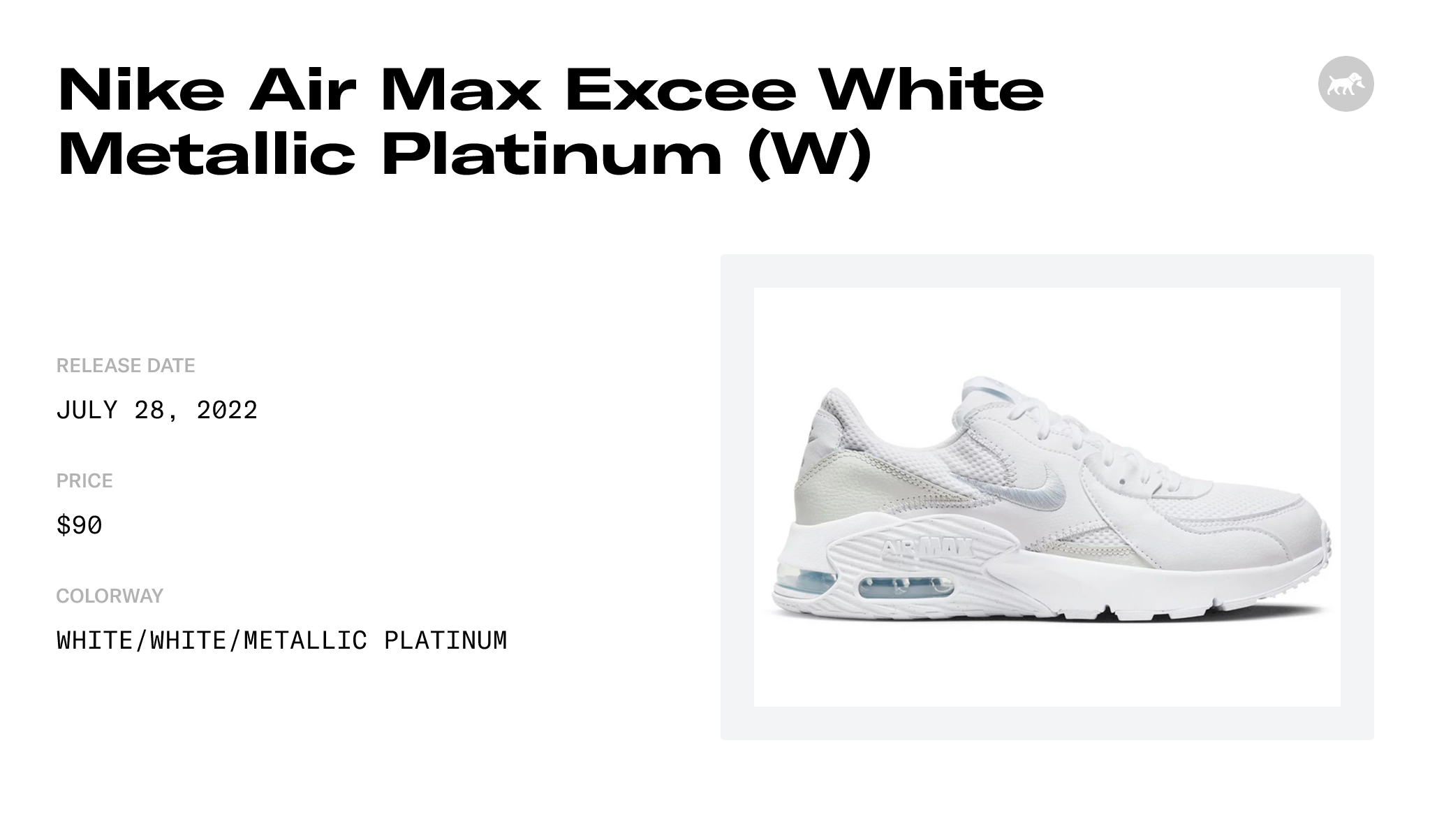 Nike Air Max Excee White Metallic Platinum (W) - CD5432-121