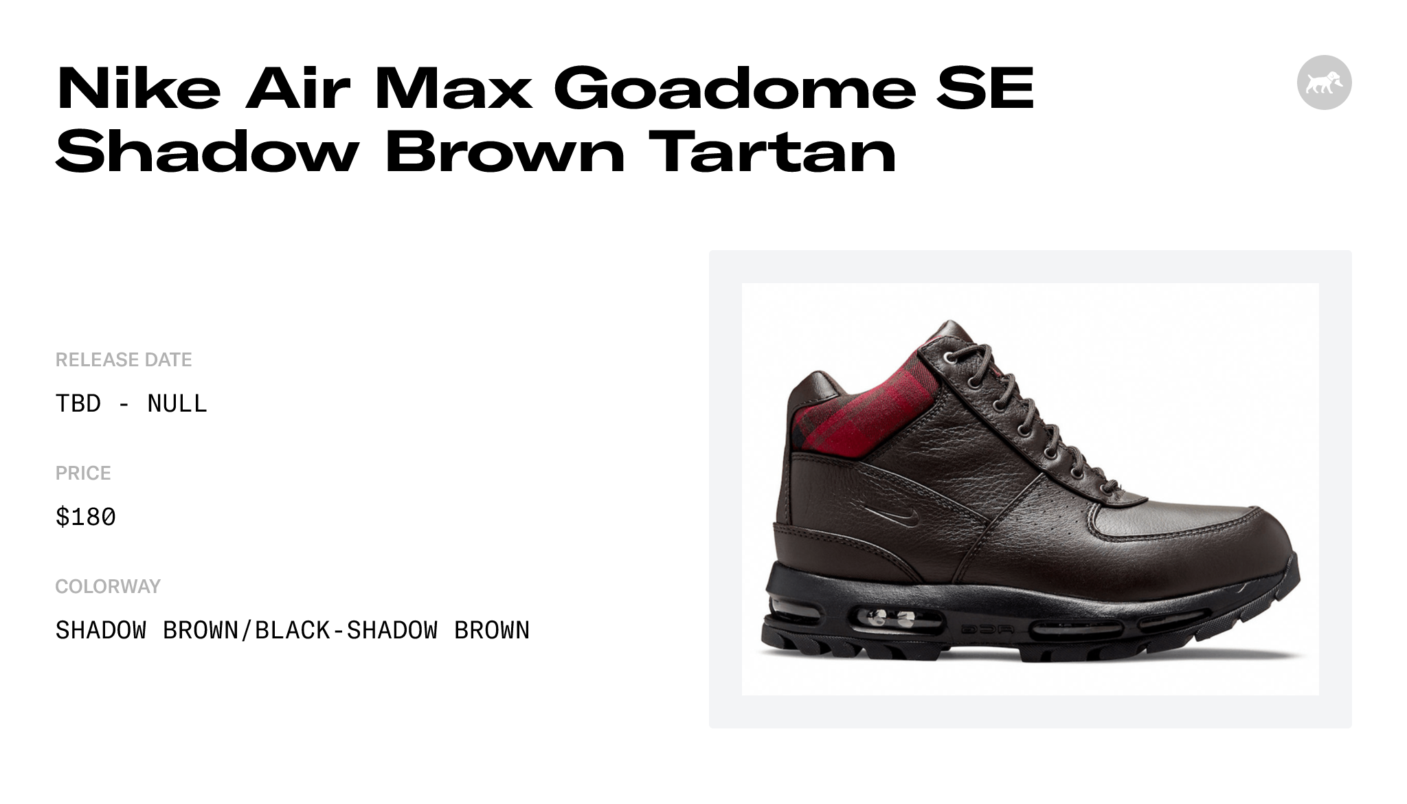Nike Air Max Goadome SE Shadow Brown Tartan - DC8868-200 Release Info