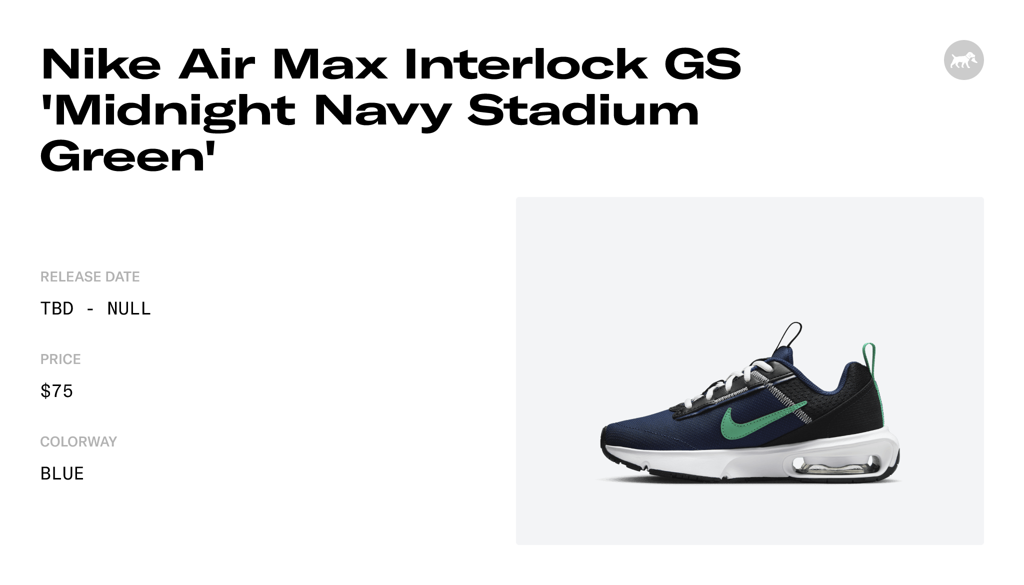 Nike Air Max Interlock GS 'Midnight Navy Stadium Green' - DH9393-402 ...