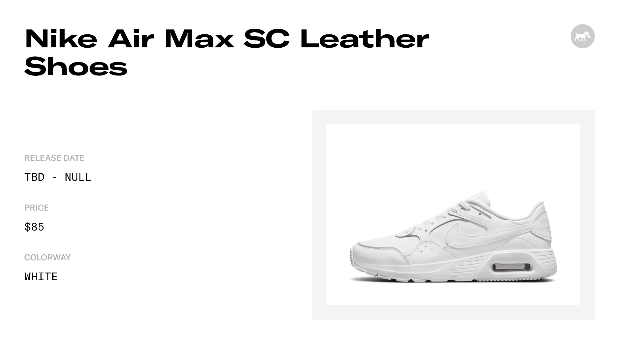 Nike Air Max SC Leather Shoes - DH9636-101 Release Info
