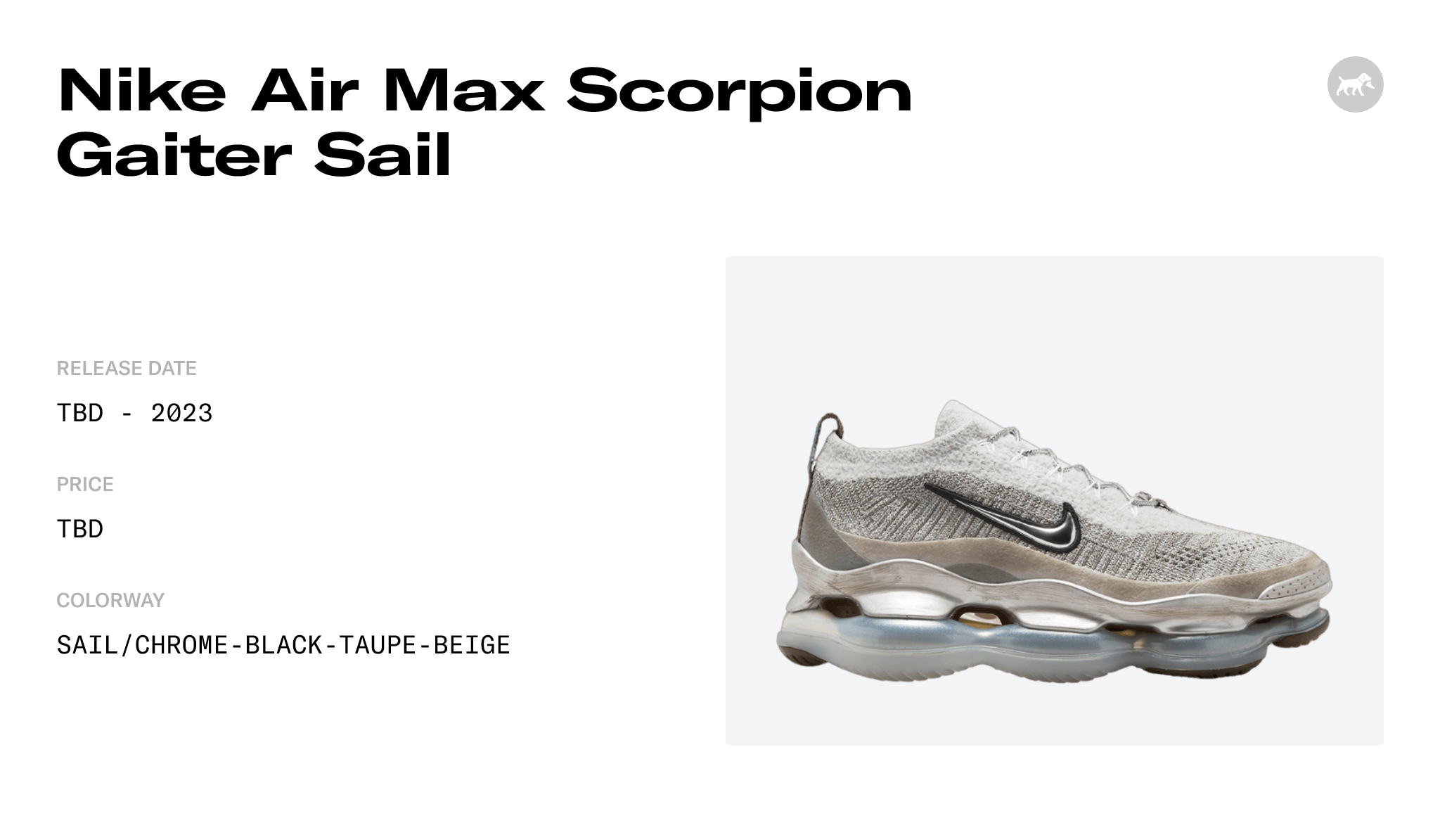 Nike Air Max Scorpion Gaiter Sail - FD4612-001 Release Info