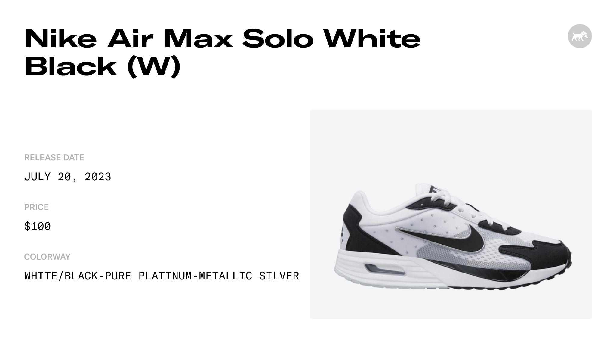 Nike Air Max Solo White Black (W) - FN0784-100 Raffles & Where to Buy