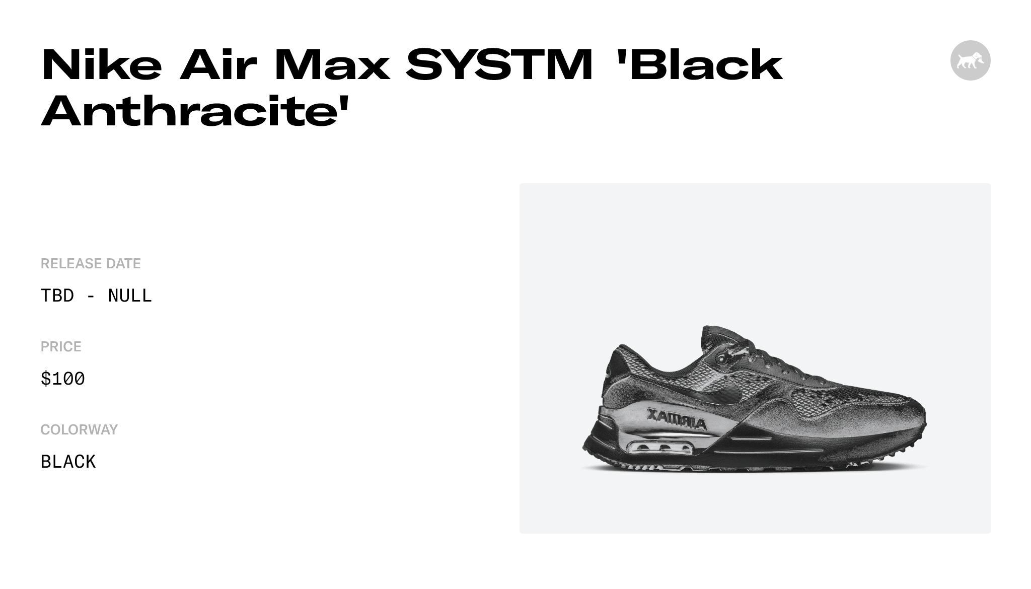 Nike Air Max SYSTM 'Black Anthracite' - DM9537-004 Release Info