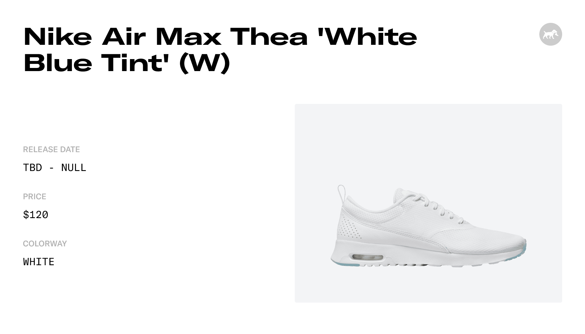 Nike Air Max Thea 'White Blue Tint' (W) - FJ9302-104 Release Info