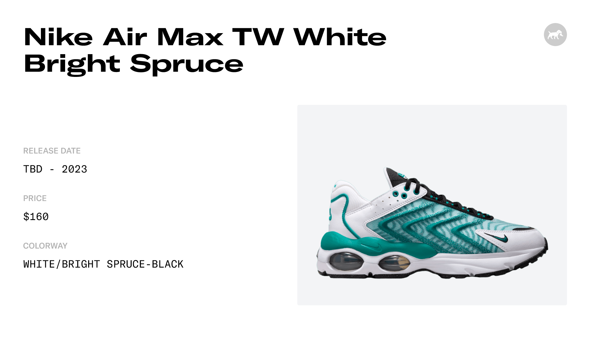 Nike Air Max TW White Bright Spruce - DQ3984-103 Release Info