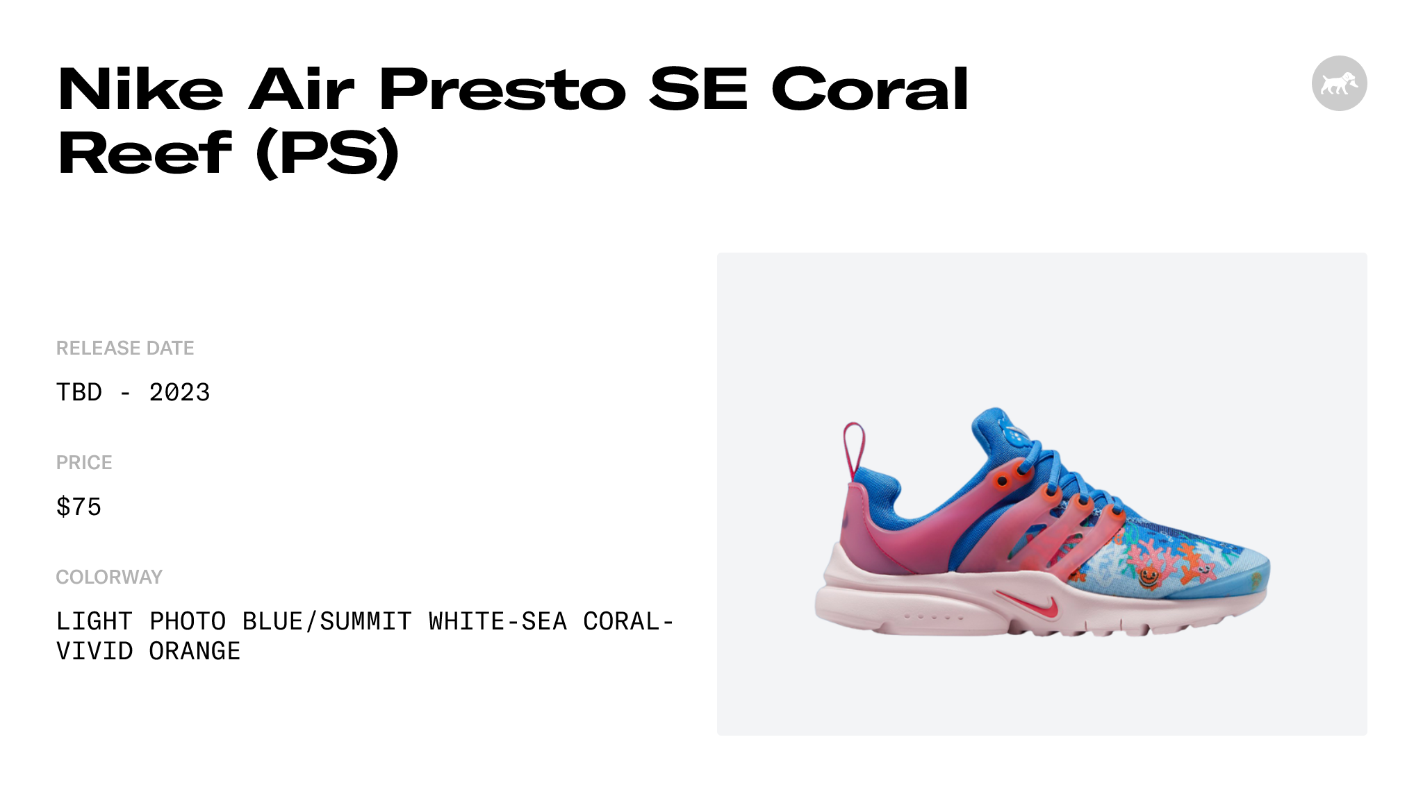 Nike Air Presto SE Coral Reef (PS) - DX1969-400 Release Info