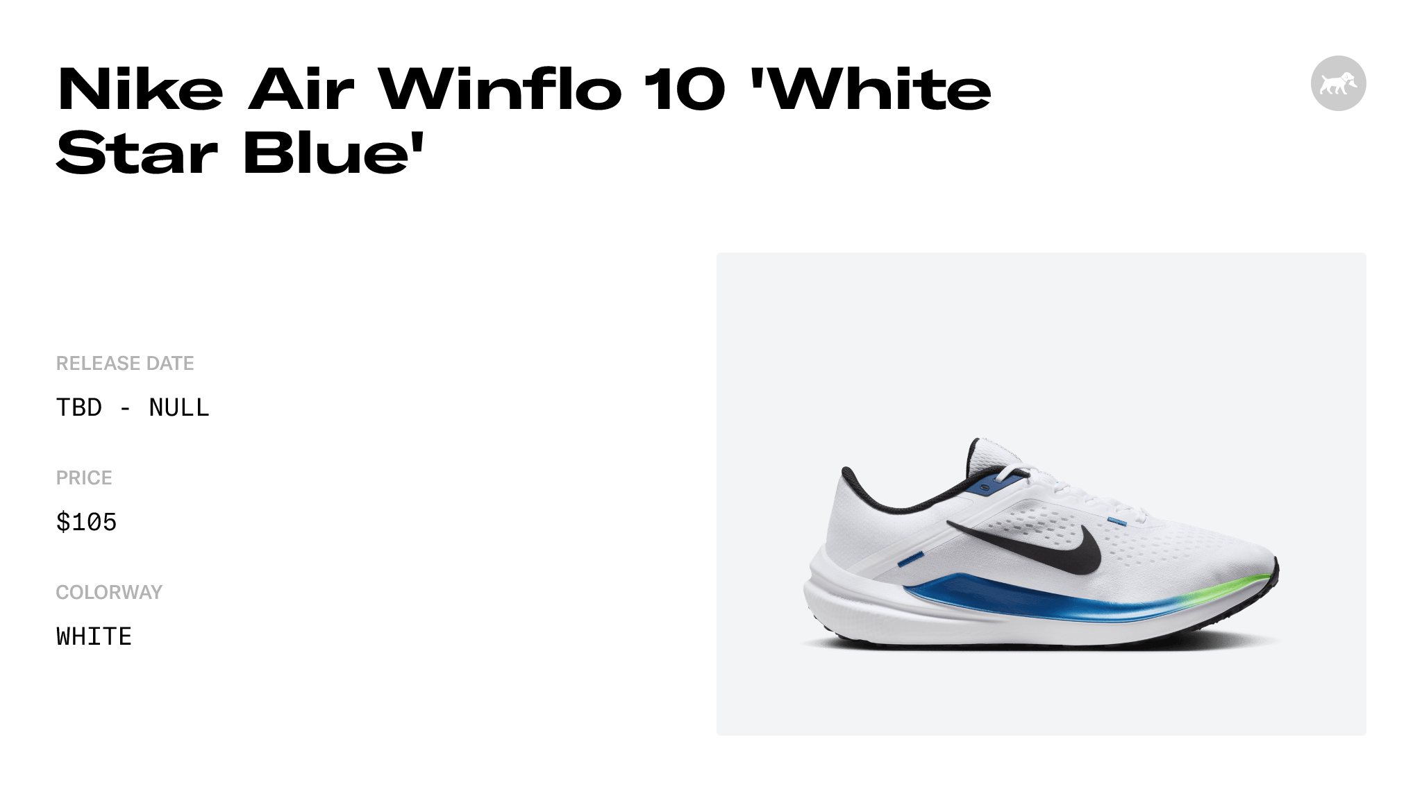 Nike Air Winflo 10 'White Star Blue' - DV4022-103 Release Info
