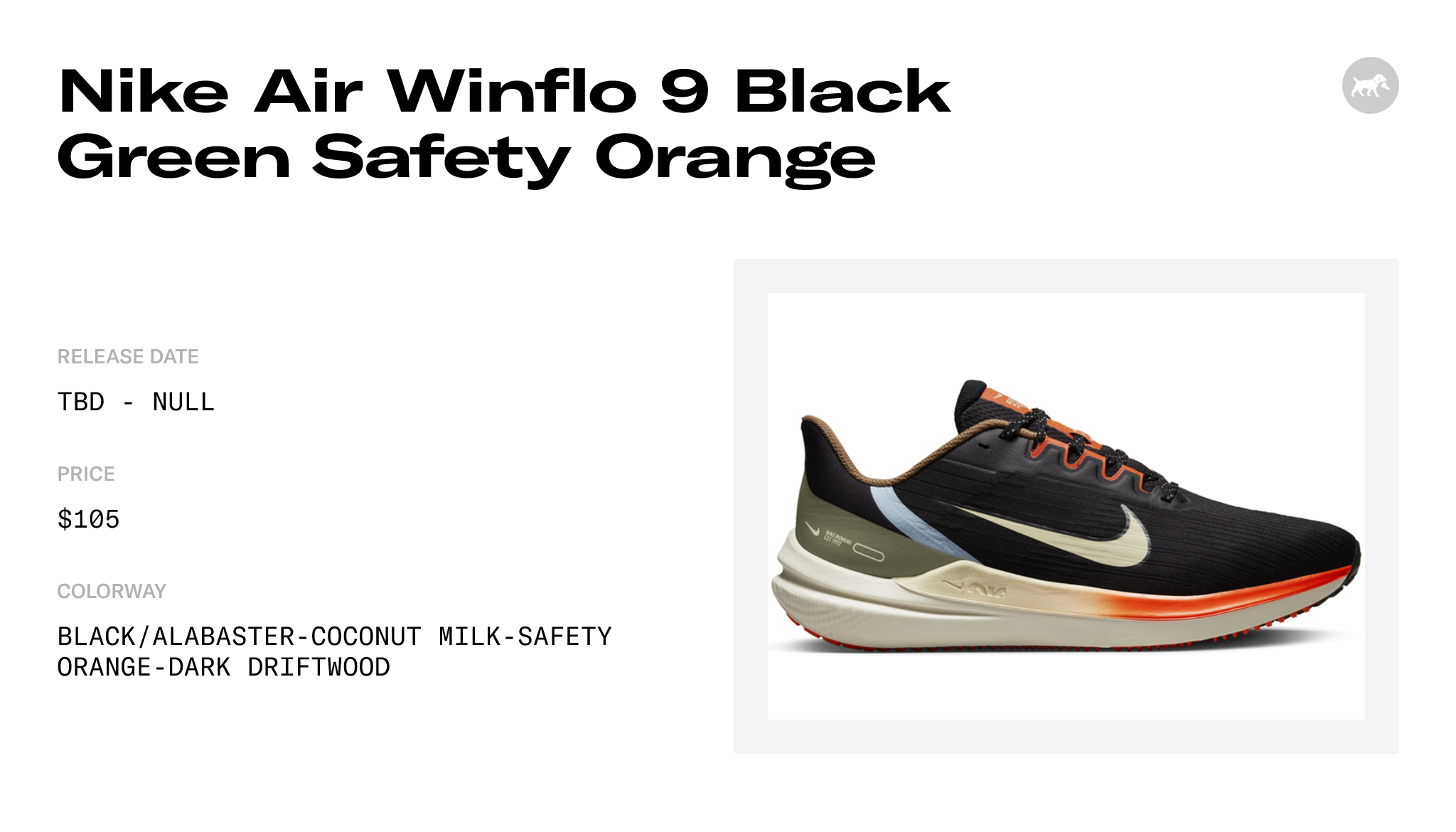 Nike Air Winflo 9 Black Green Safety Orange - DX6040-071 Release Info