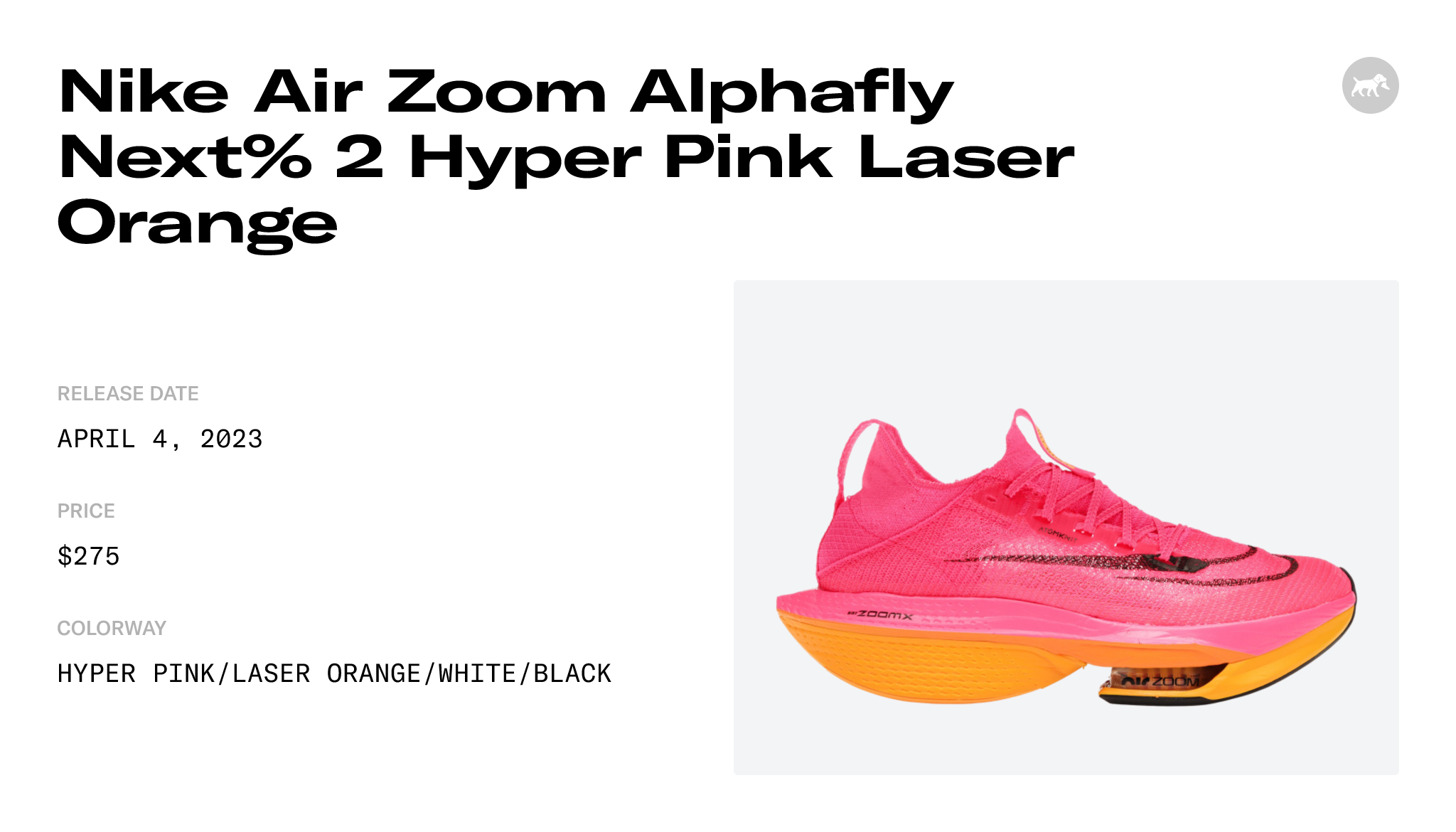 Nike Air Zoom Alphafly Next% 2 Hyper Pink Laser Orange - DN3555-600