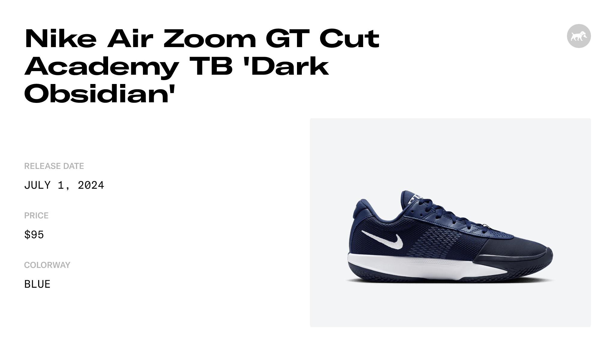 Nike Air Zoom GT Cut Academy TB 'Dark Obsidian' - FV1298-401