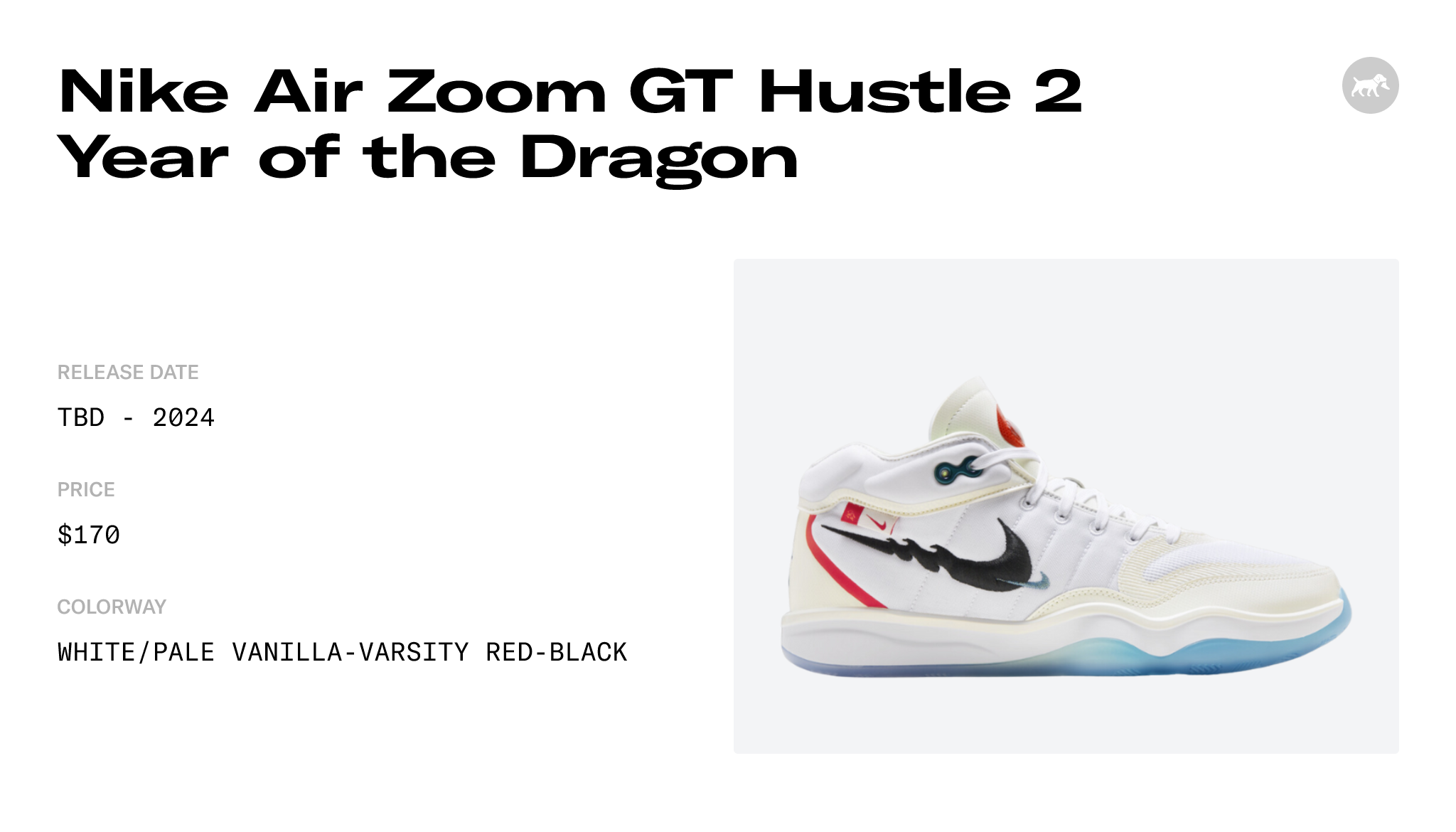 Nike Air Zoom GT Hustle 2 Year of the Dragon - FZ5057-101 Release Info
