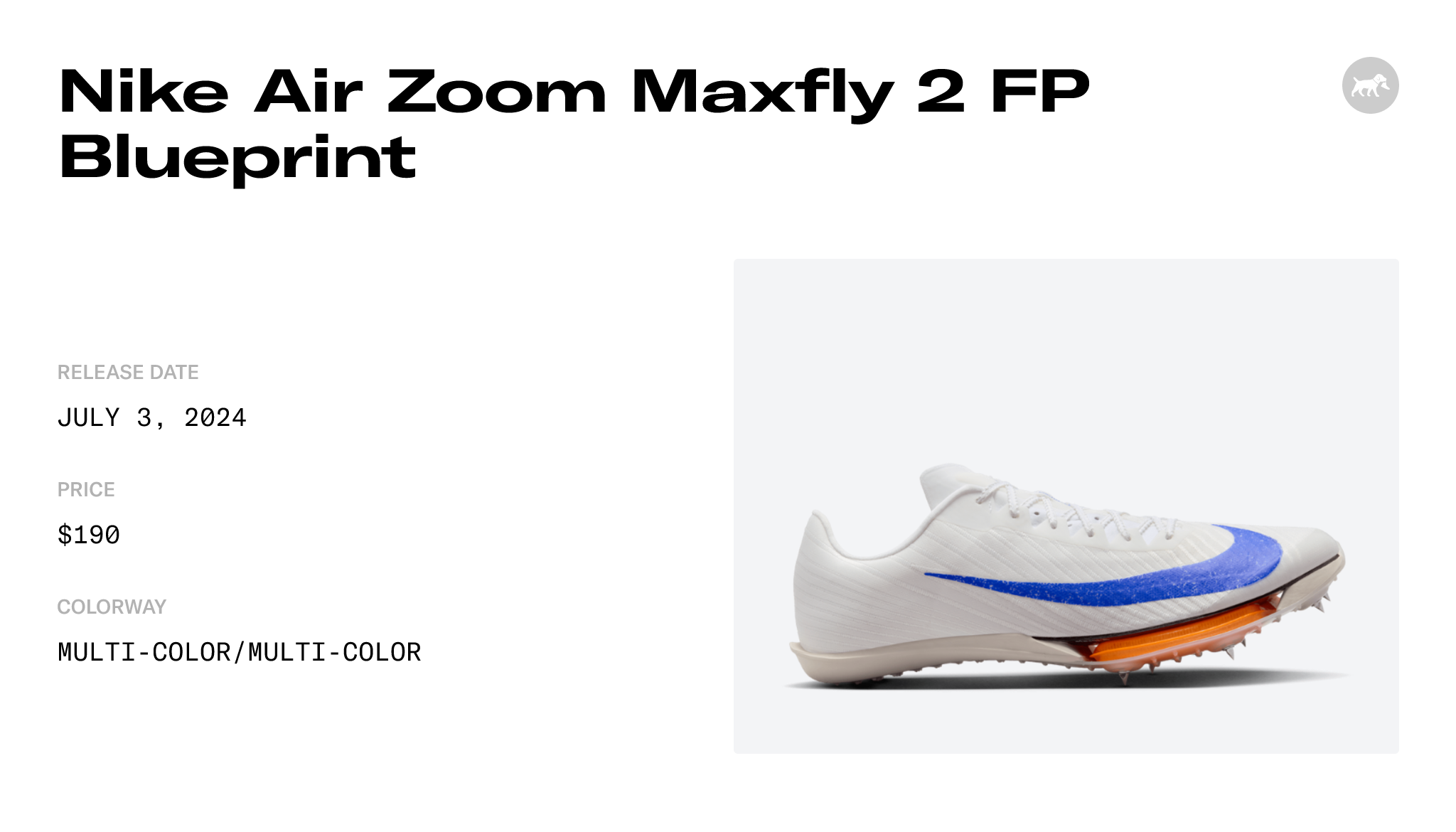 Nike Air Zoom Maxfly 2 FP Blueprint - FD8396-900 Raffles & Where to Buy