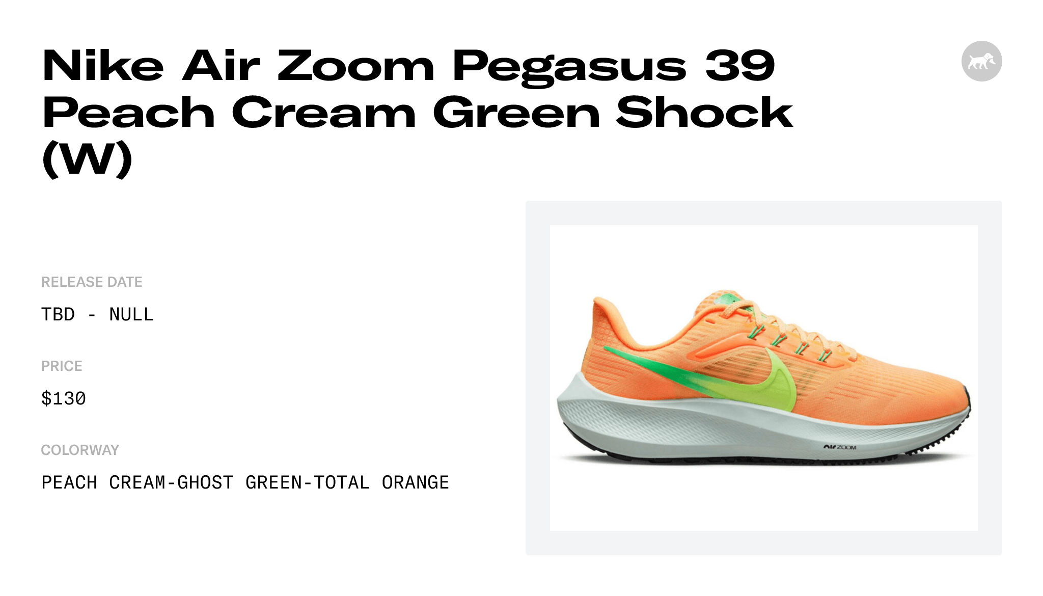 Nike Air Zoom Pegasus 39 Peach Cream Green Shock (W) - DH4072-800 ...
