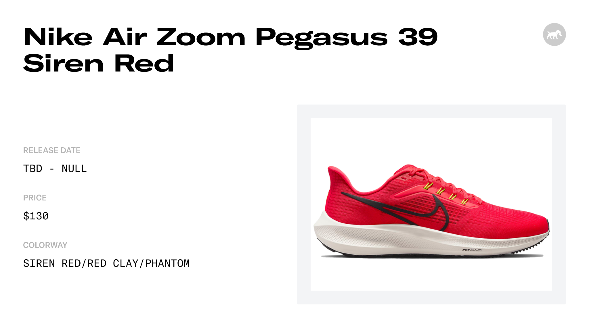 Nike Air Zoom Pegasus 39 Siren Red - DH4071-600 Release Info