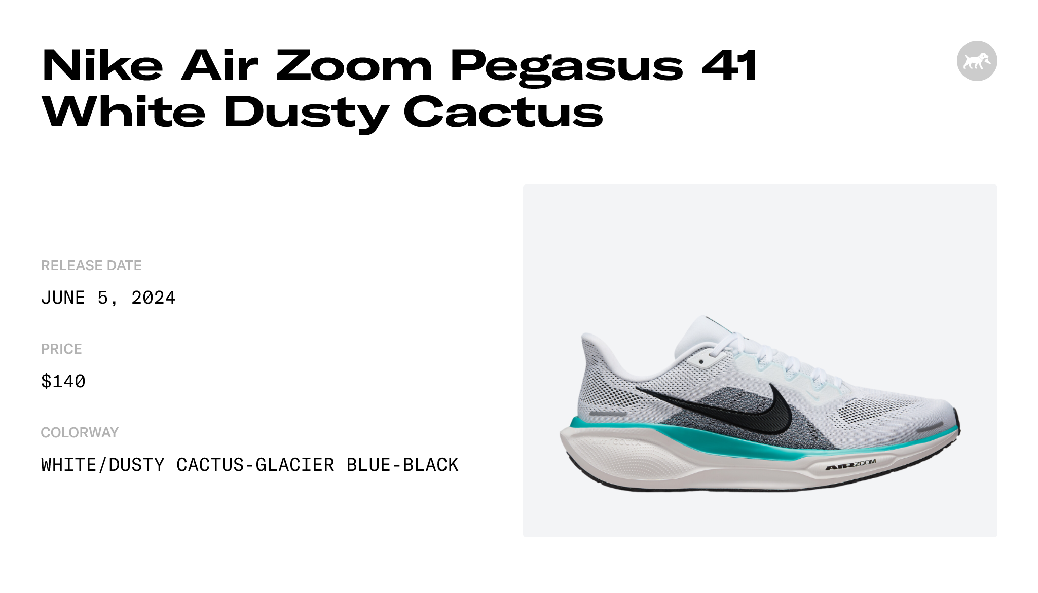 Nike Air Zoom Pegasus 41 White Dusty Cactus - FD2722-103