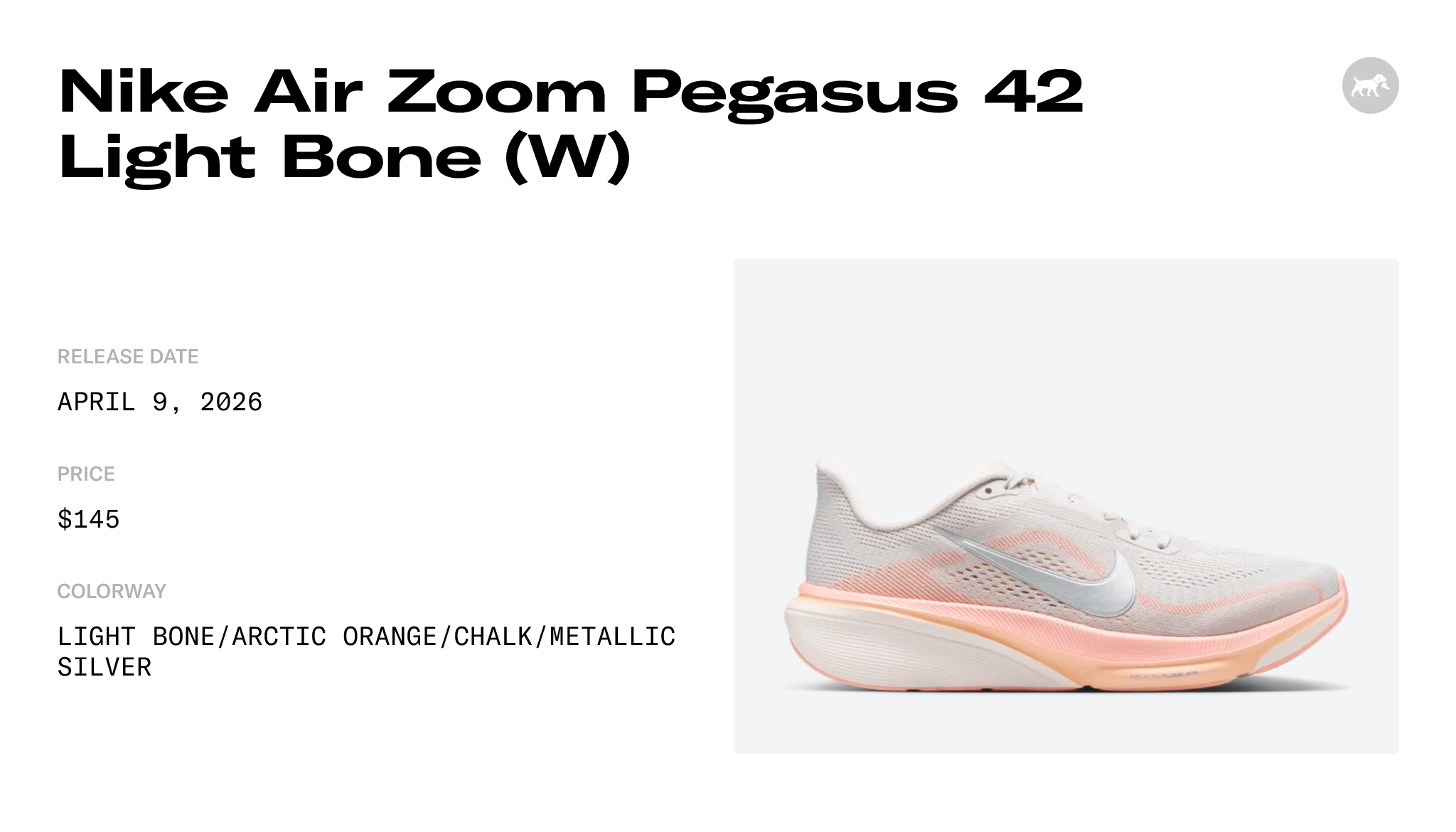 Nike Air Zoom Pegasus 42 Light Bone (W) - IB1881-002