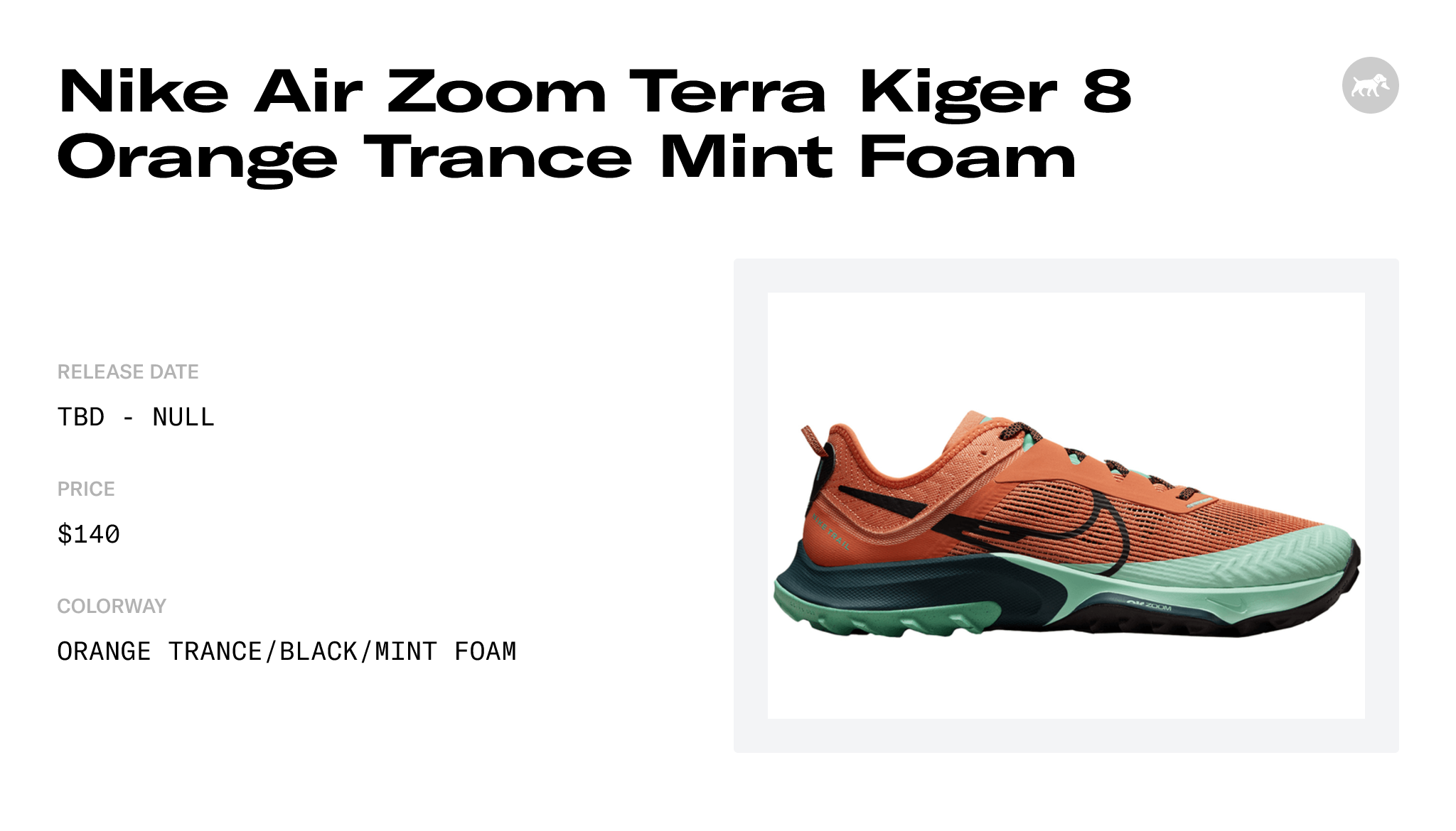 Nike Air Zoom Terra Kiger 8 Orange Trance Mint Foam - DH0649-801 ...