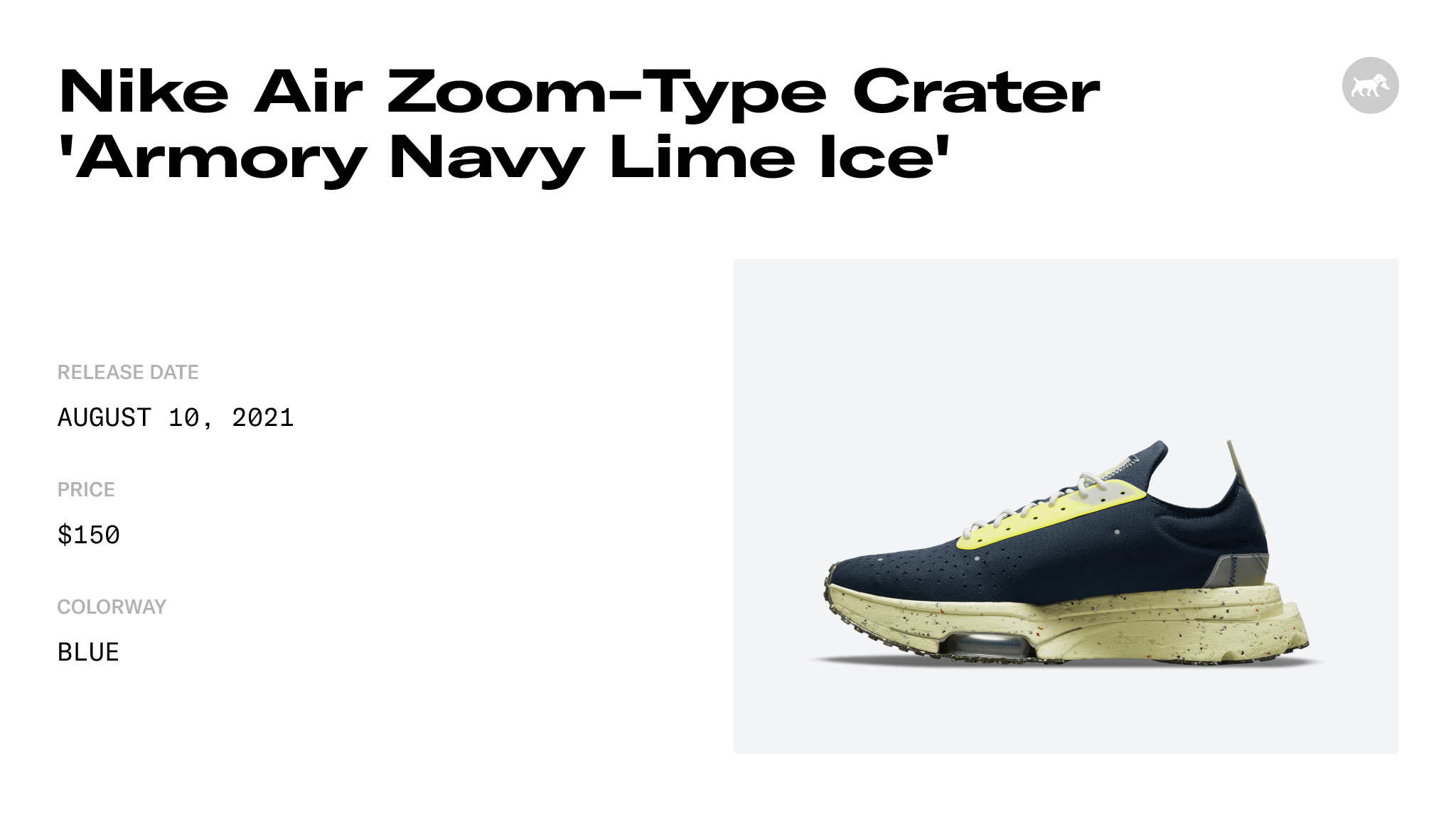 Nike Air Zoom-Type Crater 'Armory Navy Lime Ice' - DH9628-400