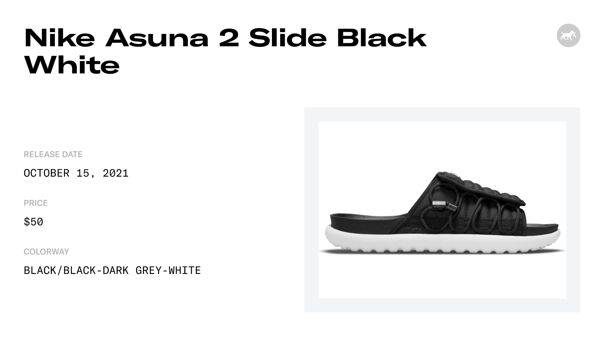 Nike Asuna 2 Slide Black White - DJ3388-001 Raffles & Where to Buy