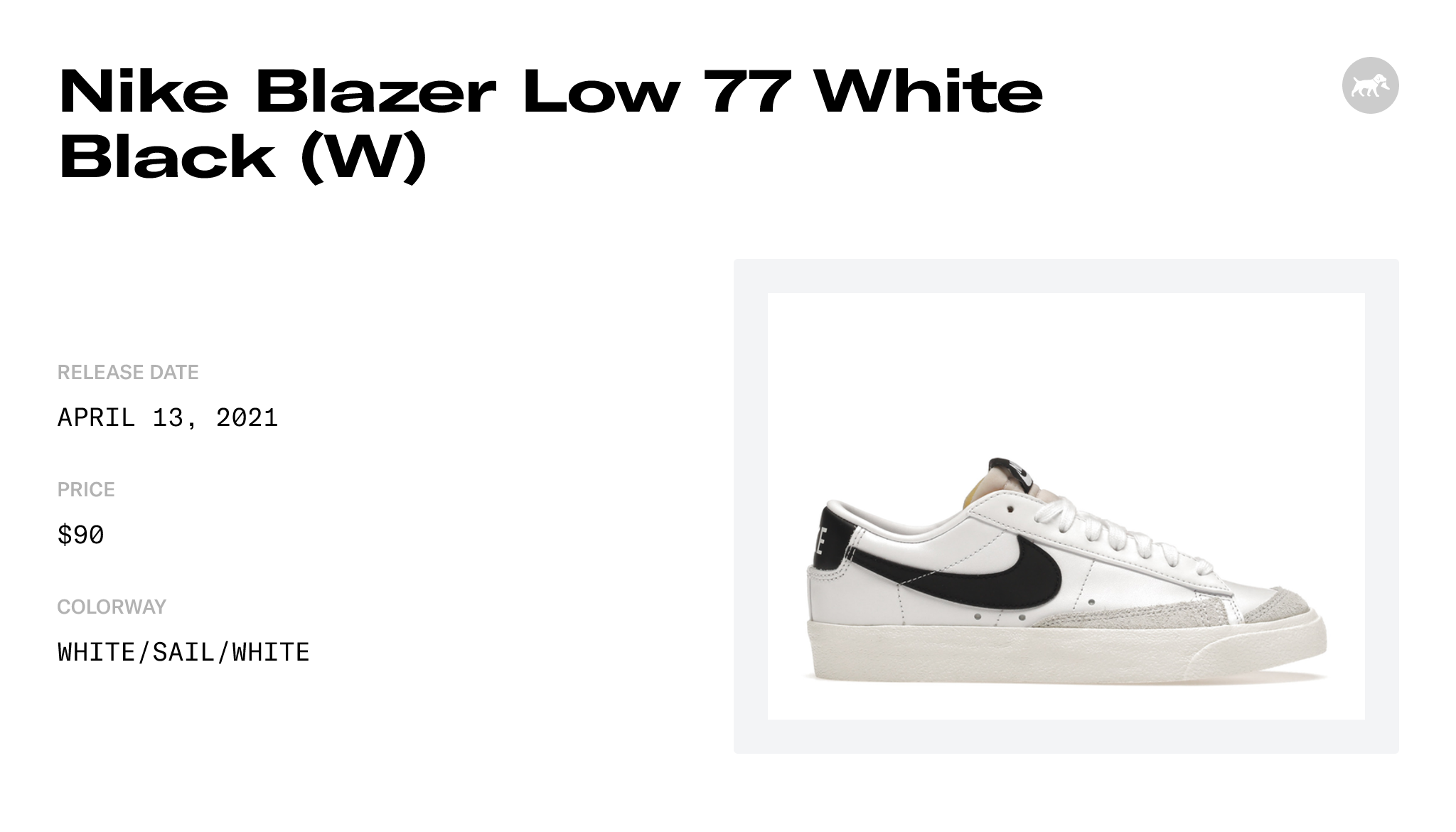 Nike Blazer Low 77 White Black (W) - DC4769-102 Release Info