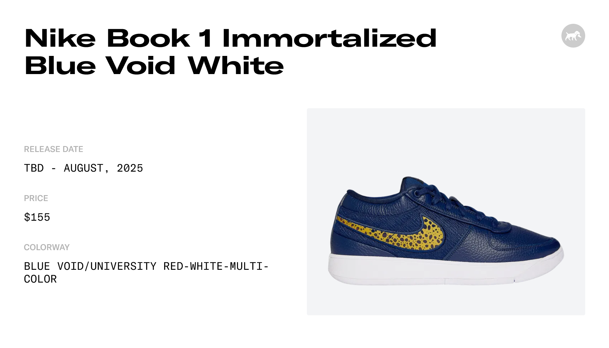 Nike Book 1 Immortalized Blue Void White - II5136-400 Release Info