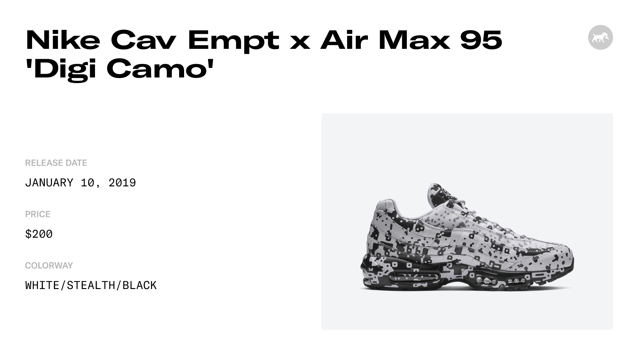 Nike Cav Empt x Air Max 95 'Digi Camo' - AV0765-100