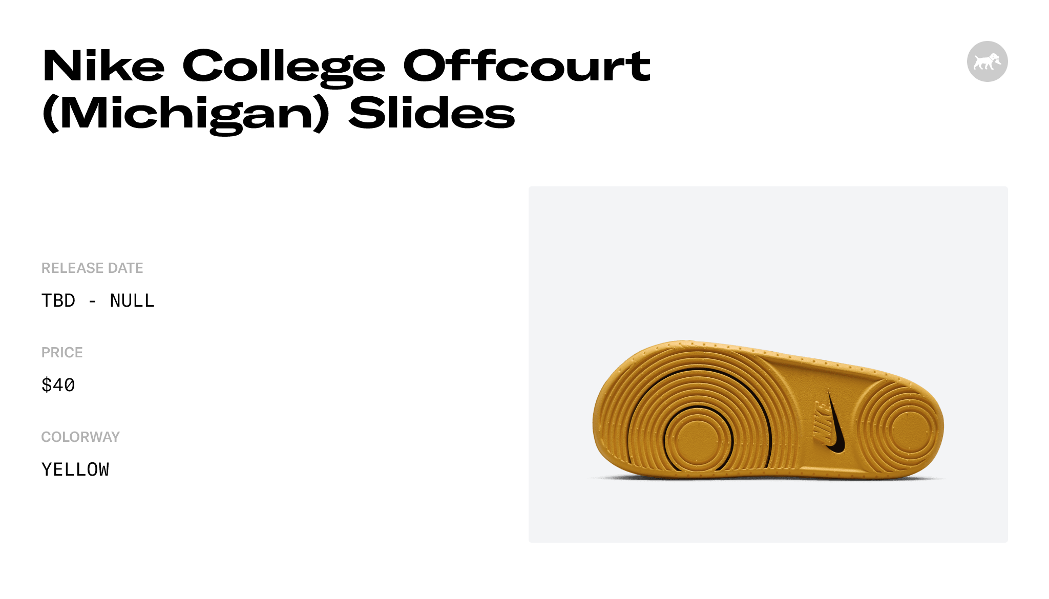 Nike College Offcourt (Michigan) Slides - FN4297-700 Release Info
