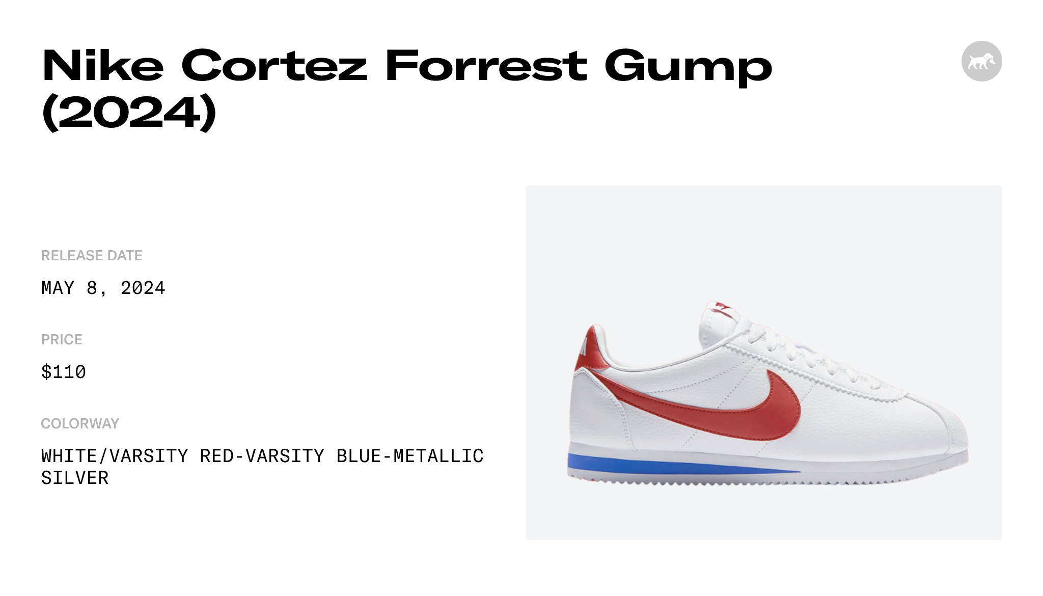 Nike Cortez Forrest Gump (2024) - FZ1347-100 Raffles & Where to Buy