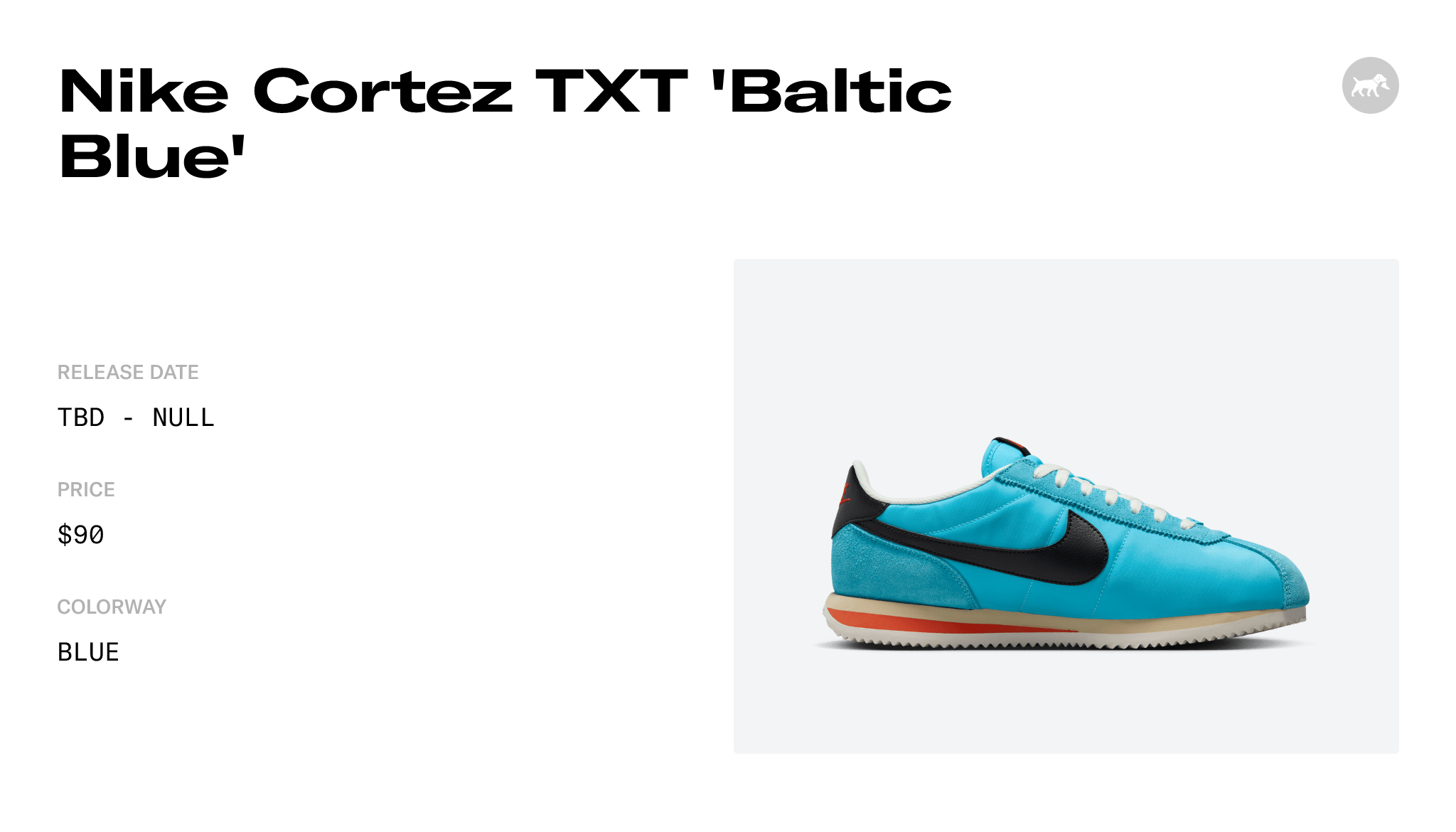 Nike Cortez TXT 'Baltic Blue' - HF0263-401 Release Info