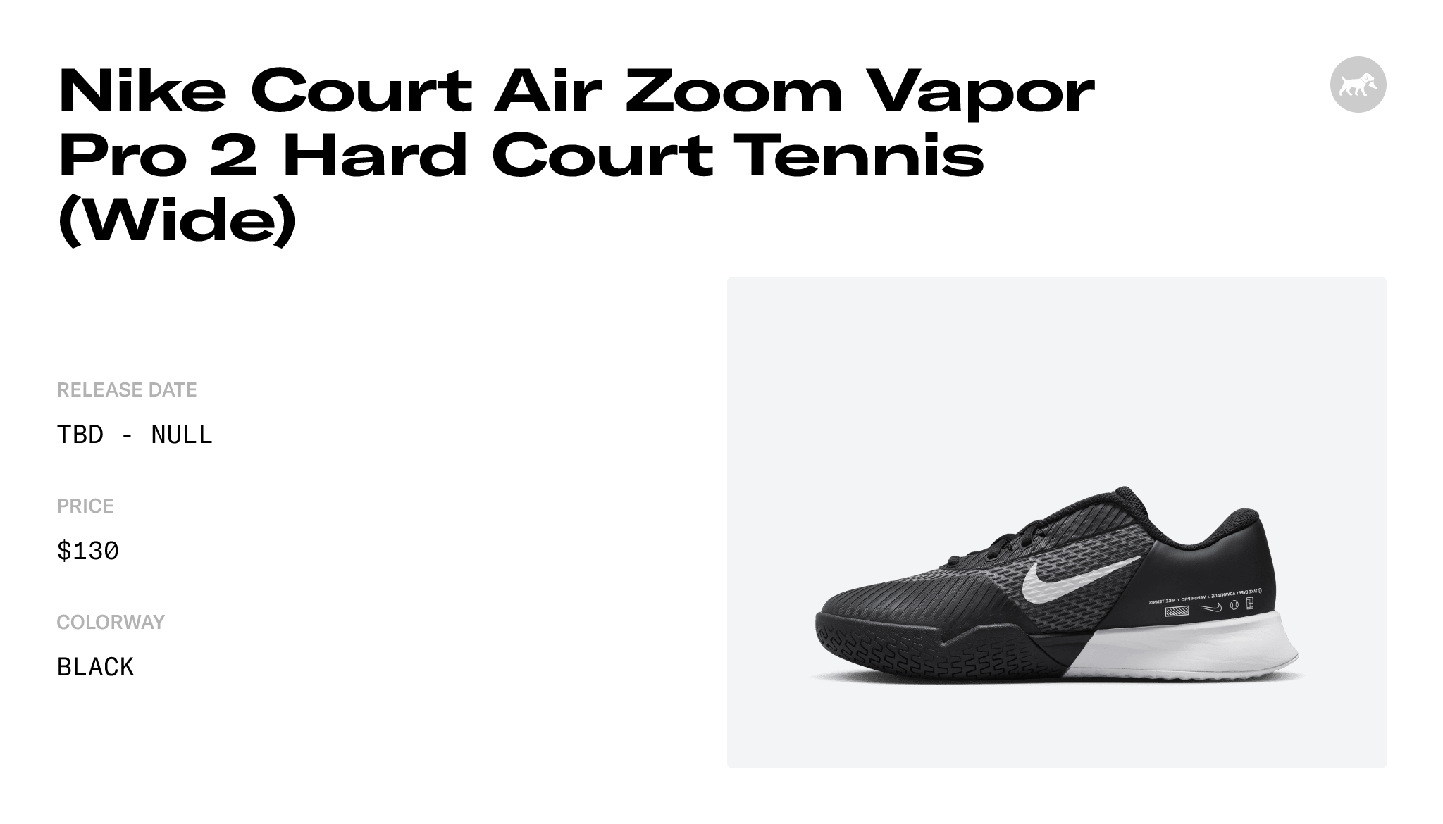 Nike Court Air Zoom Vapor Pro 2 Hard Court Tennis (Wide) - FB2200-001 ...