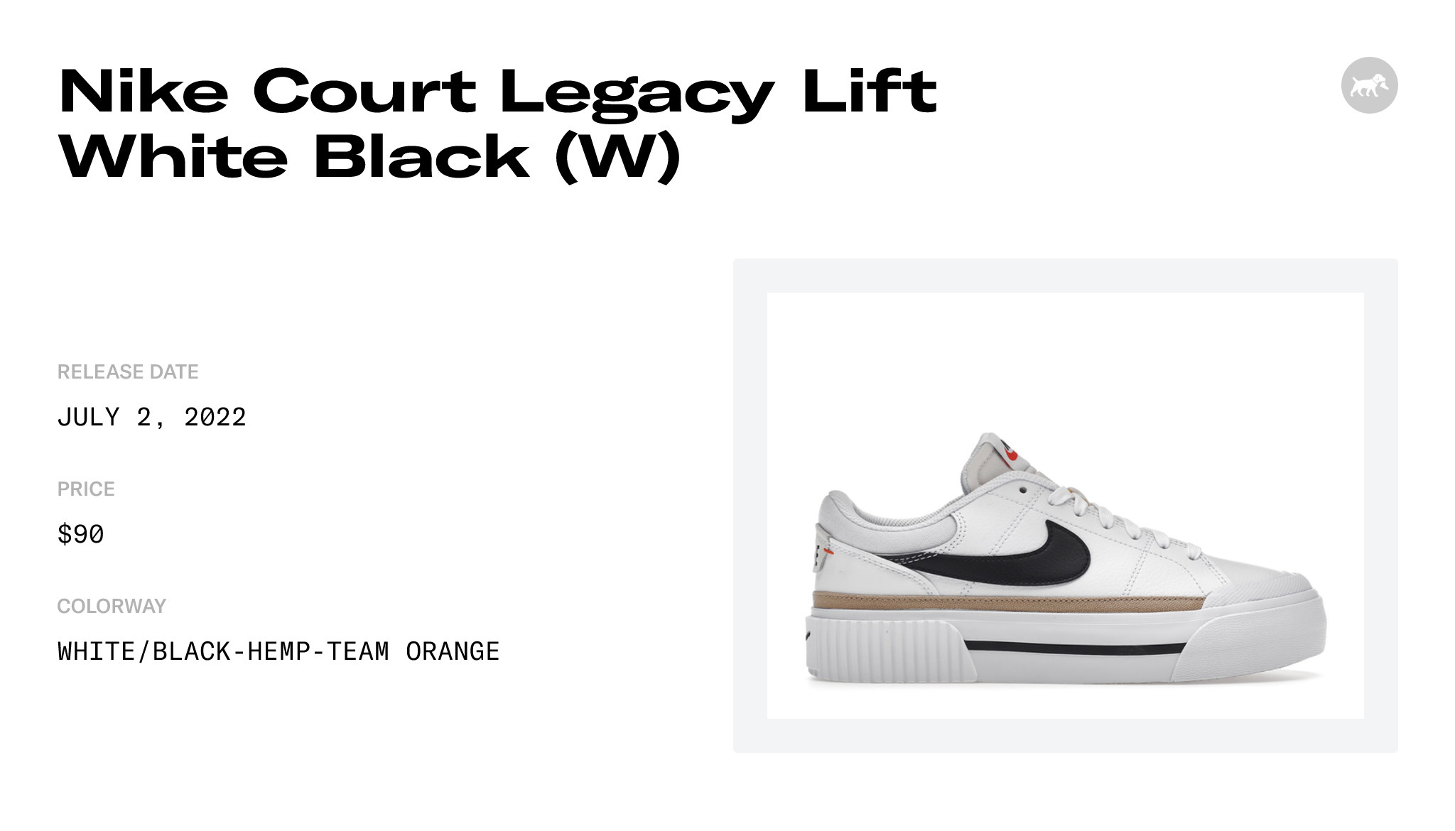 Nike Court Legacy Lift White Black (W) - DM7590-100