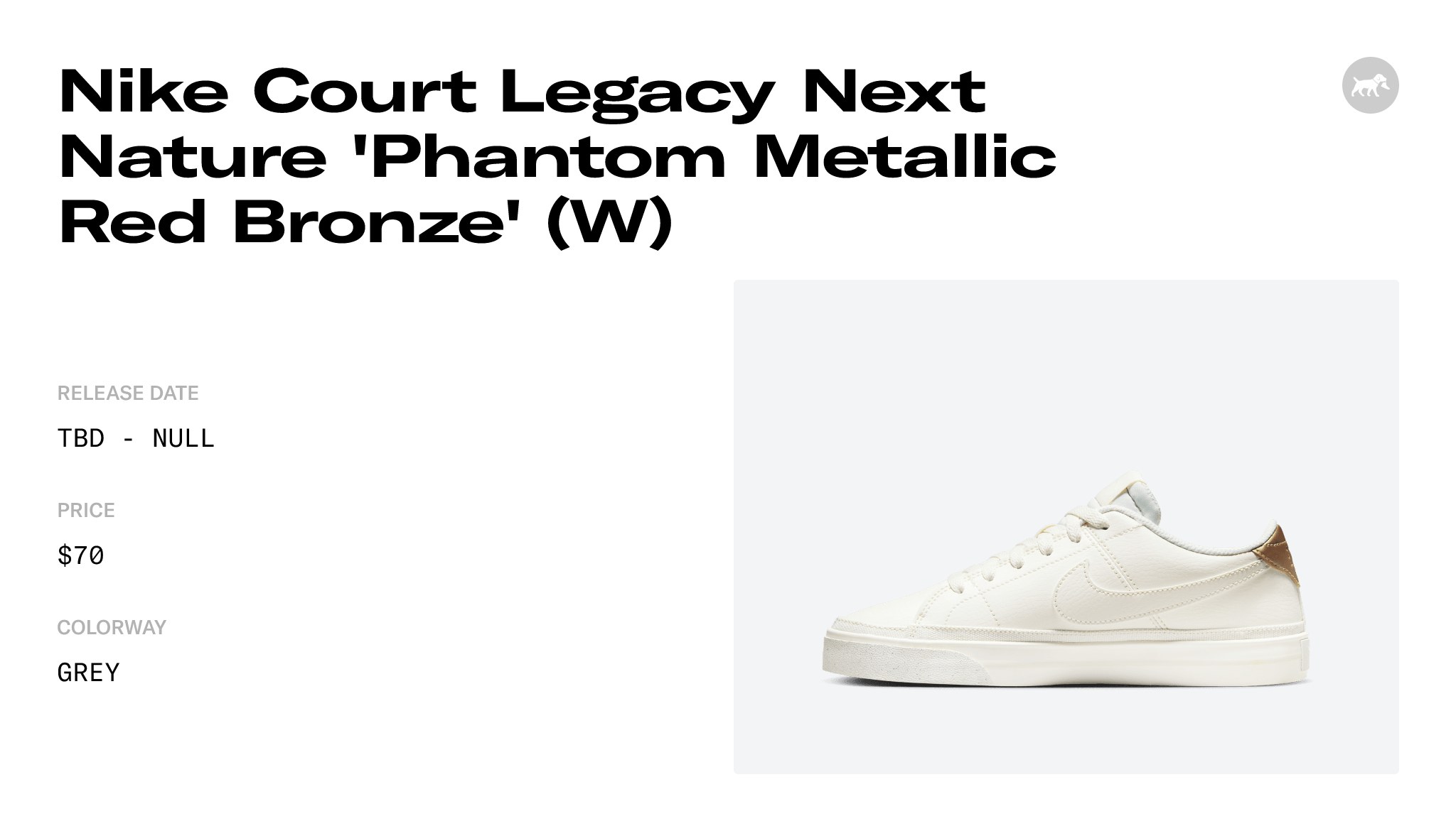 Nike Court Legacy Next Nature 'Phantom Metallic Red Bronze' (W ...