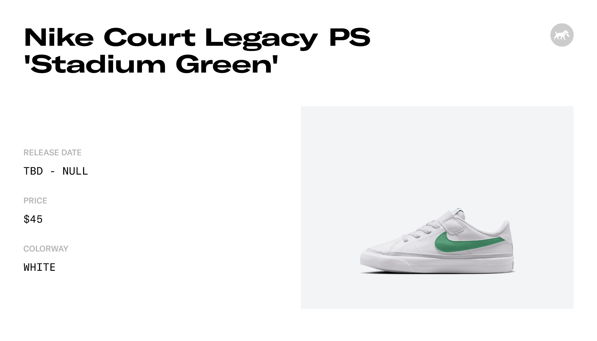 Nike Court Legacy PS 'Stadium Green' - DA5381-120 Release Info