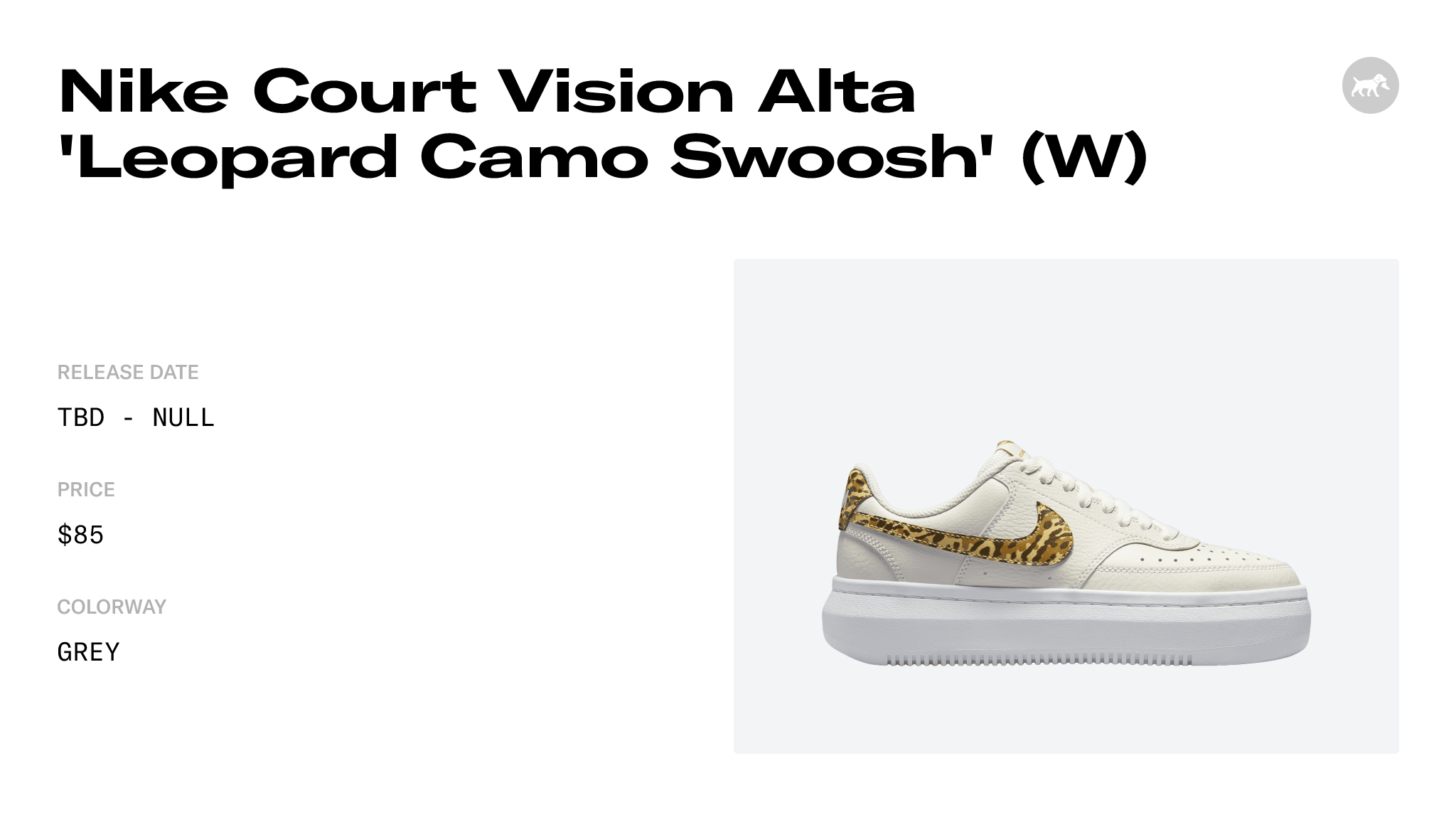 Nike Court Vision Alta 'Leopard Camo Swoosh' (W) - DM0113-004 Release Info