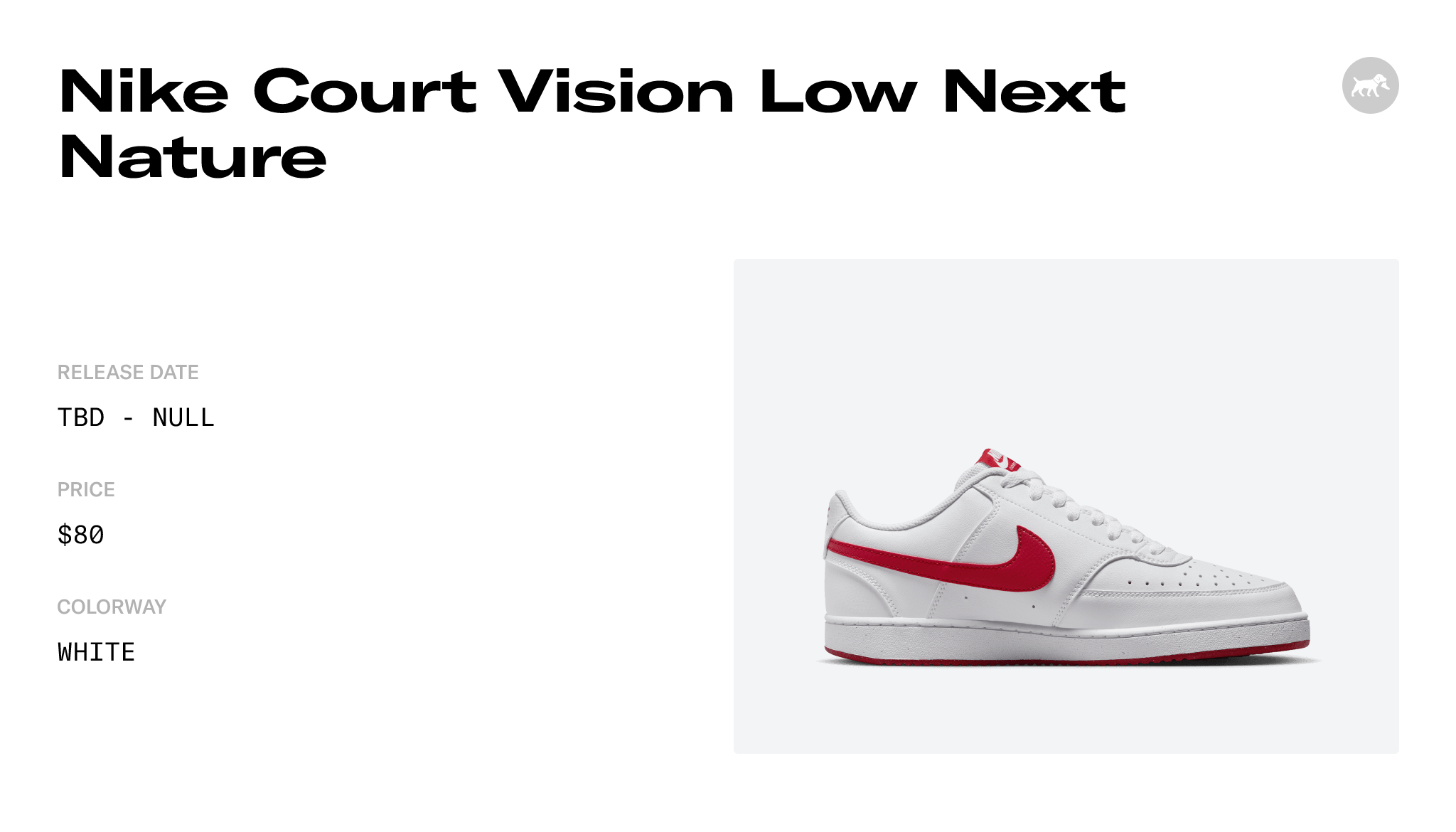 Nike Court Vision Low Next Nature - HF1744-101 Release Info