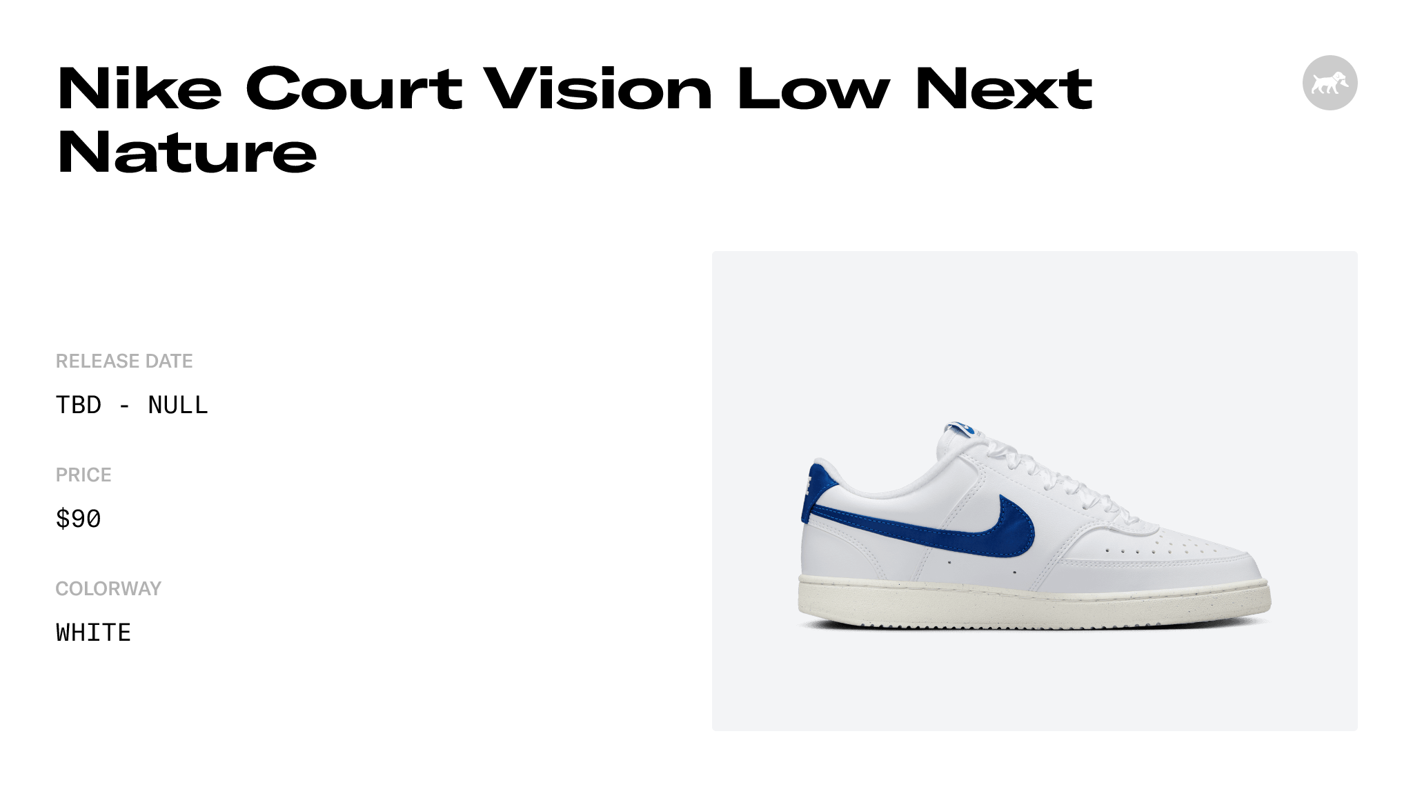 Nike Court Vision Low Next Nature - HV5246-101 Release Info
