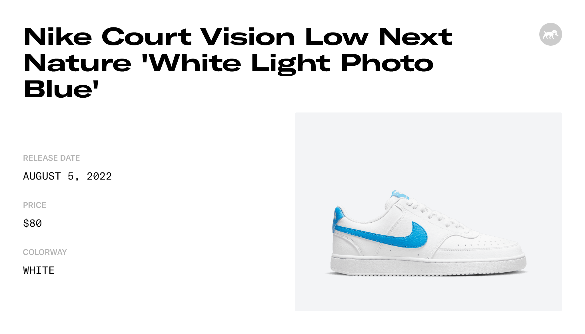 Nike Court Vision Low Next Nature 'White Light Photo Blue' - DH2987-105