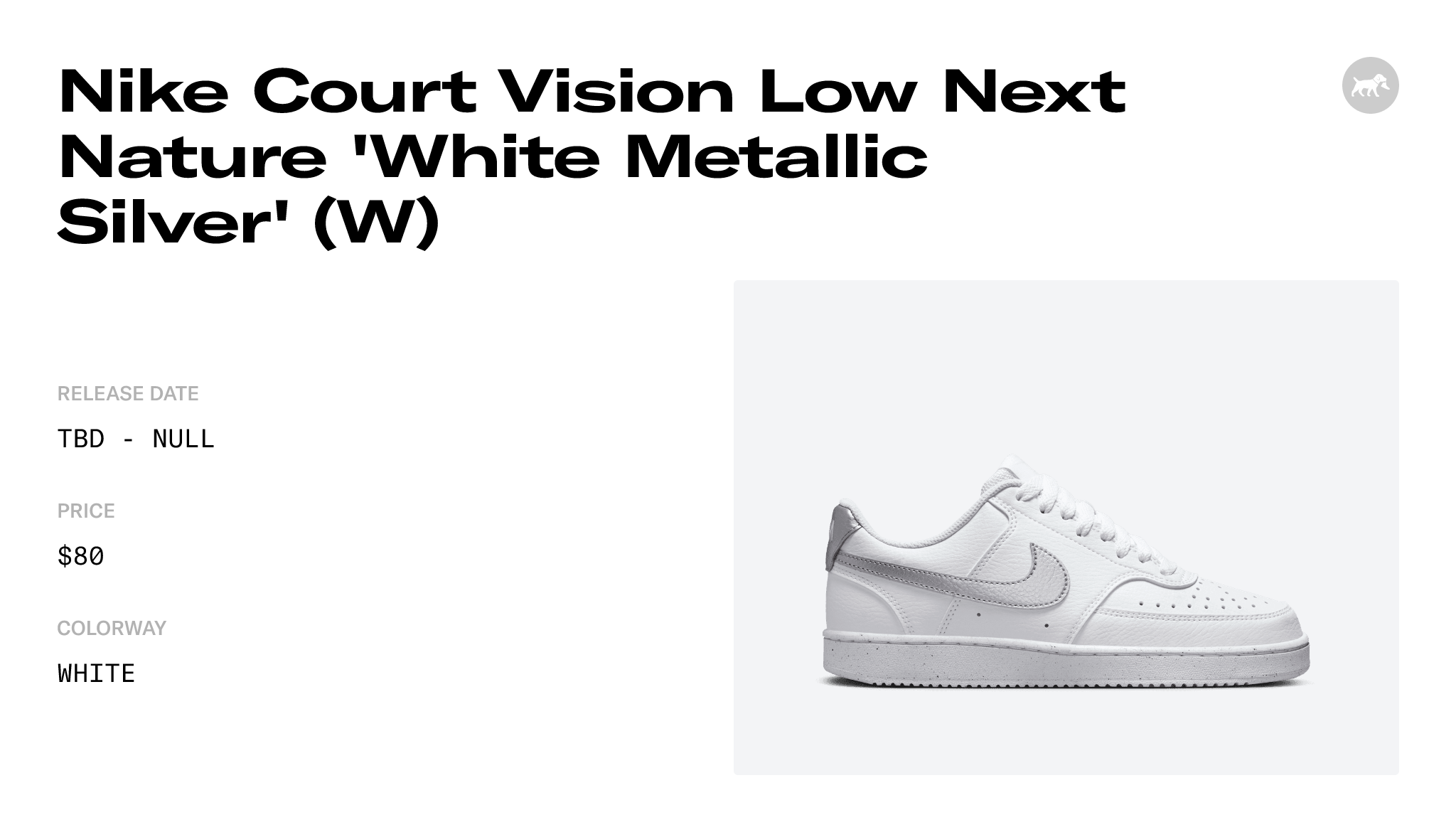 Nike Court Vision Low Next Nature 'White Metallic Silver' (W) - DH3158 ...