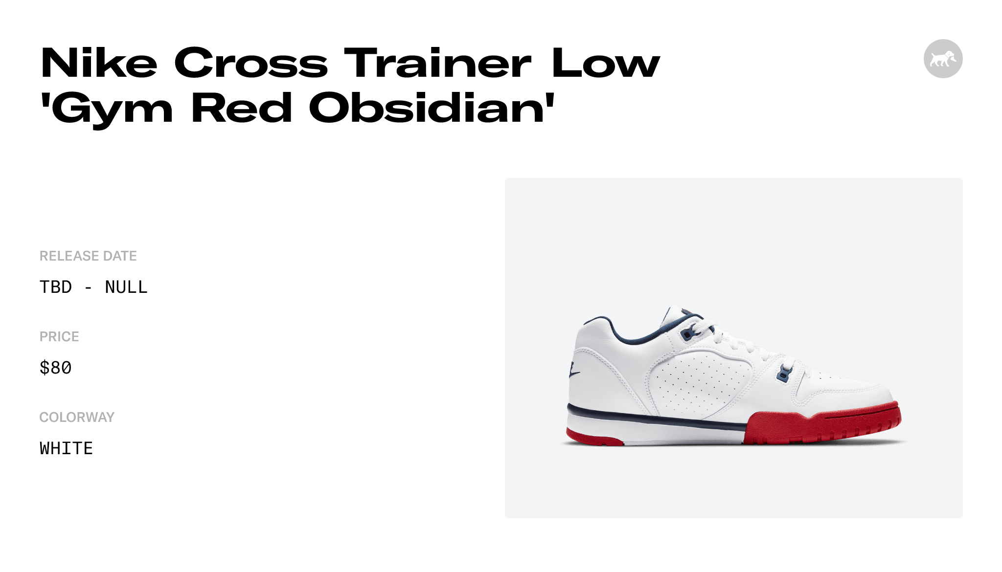 Nike Cross Trainer Low 'Gym Red Obsidian' - CQ9182-101 Release Info