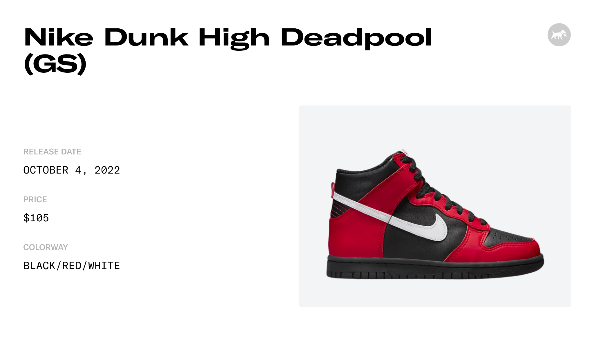Nike Dunk High Deadpool (GS) - DB2179-003 Raffles & Where to Buy