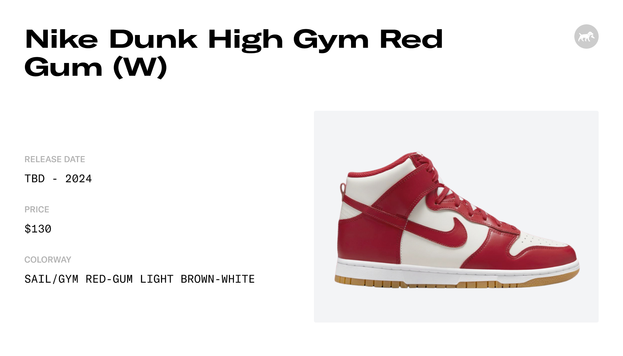 Nike Dunk High Gym Red Gum (W) - DD1869-114 Release Info