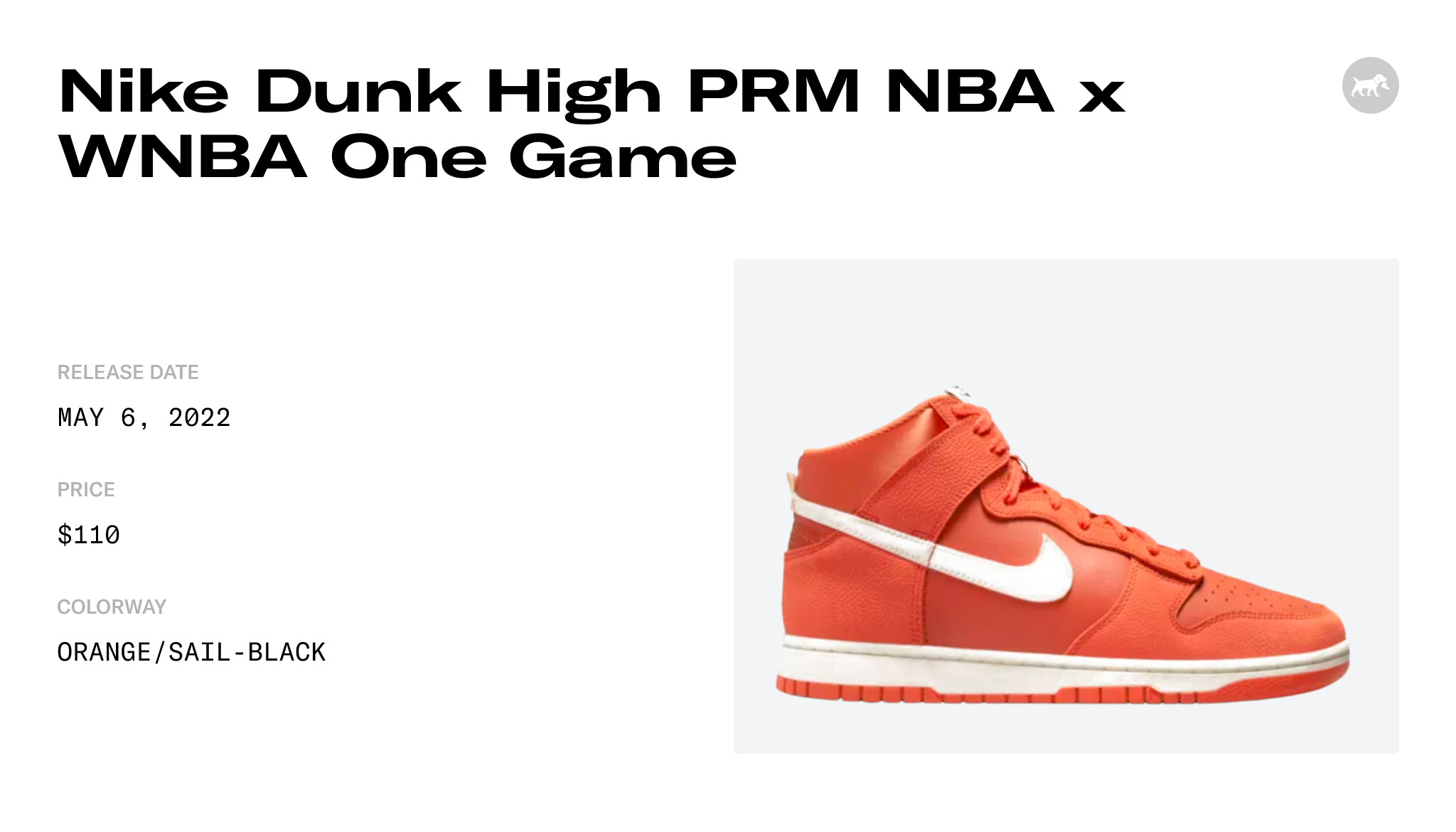 Nike Dunk High PRM NBA x WNBA One Game - DH8008-800