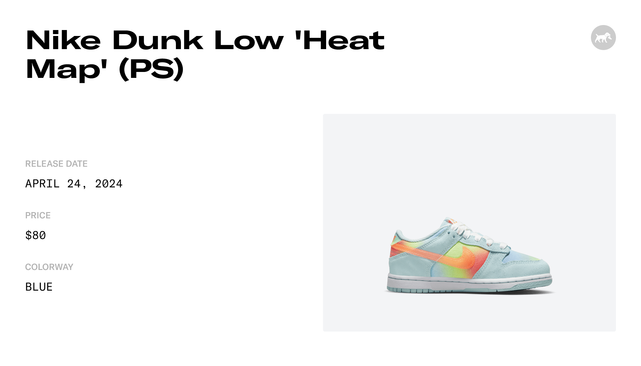 Nike Dunk Low 'Heat Map' (PS) - HF4789-474 Release Info