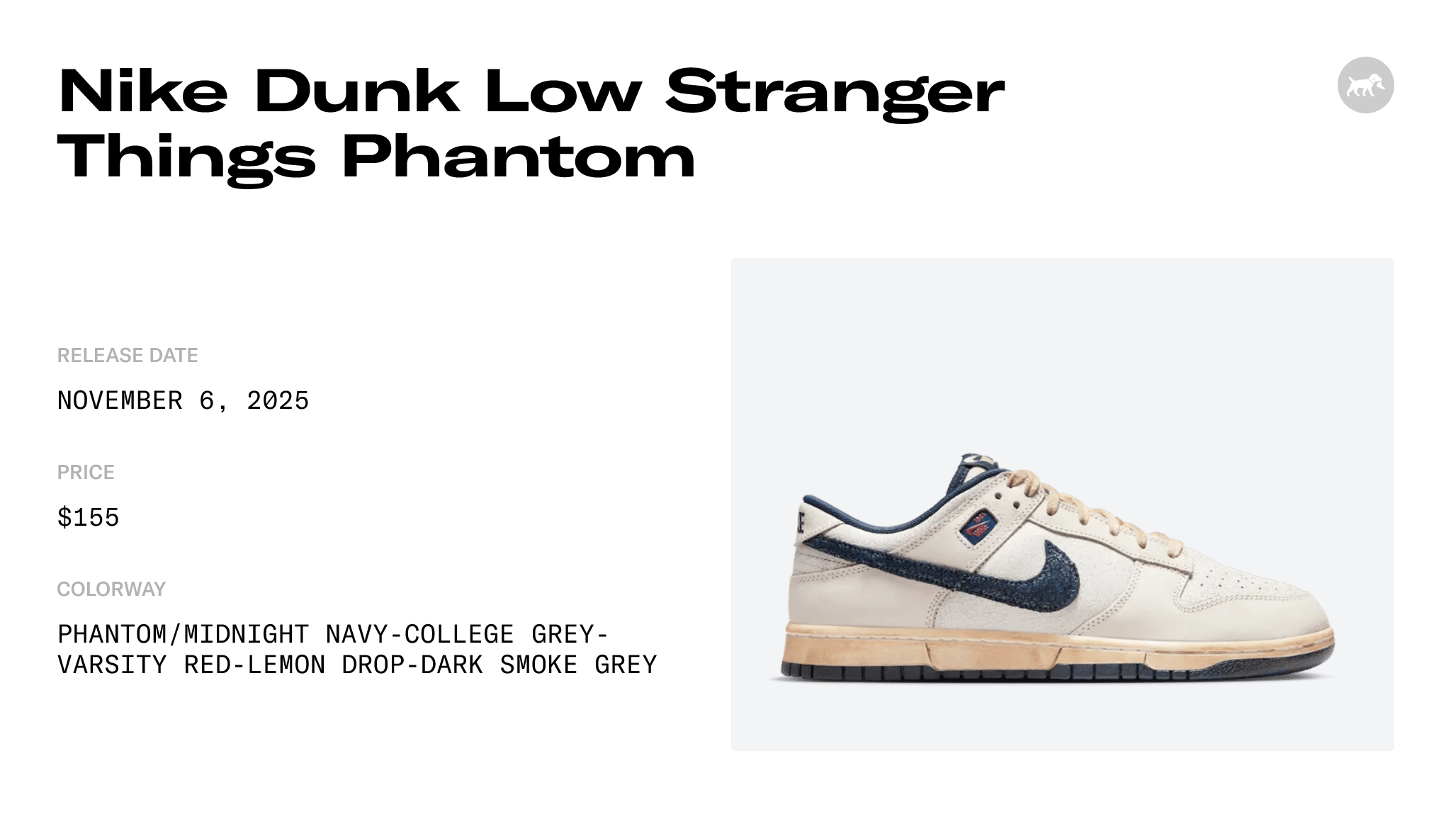 Nike Dunk Low Stranger Things Phantom - IH6766-001