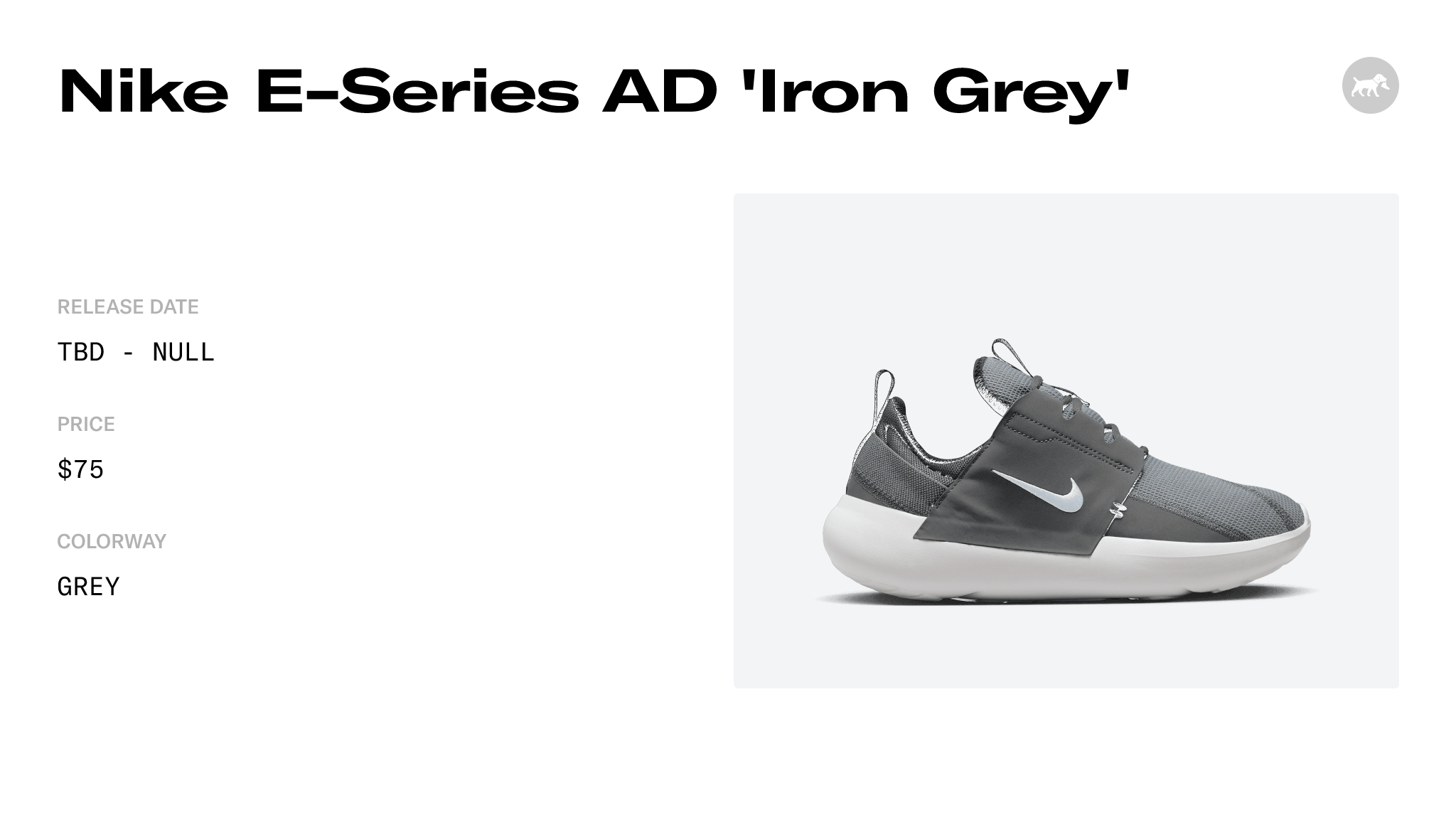 Nike E-Series AD 'Iron Grey' - DV2436-004 Release Info