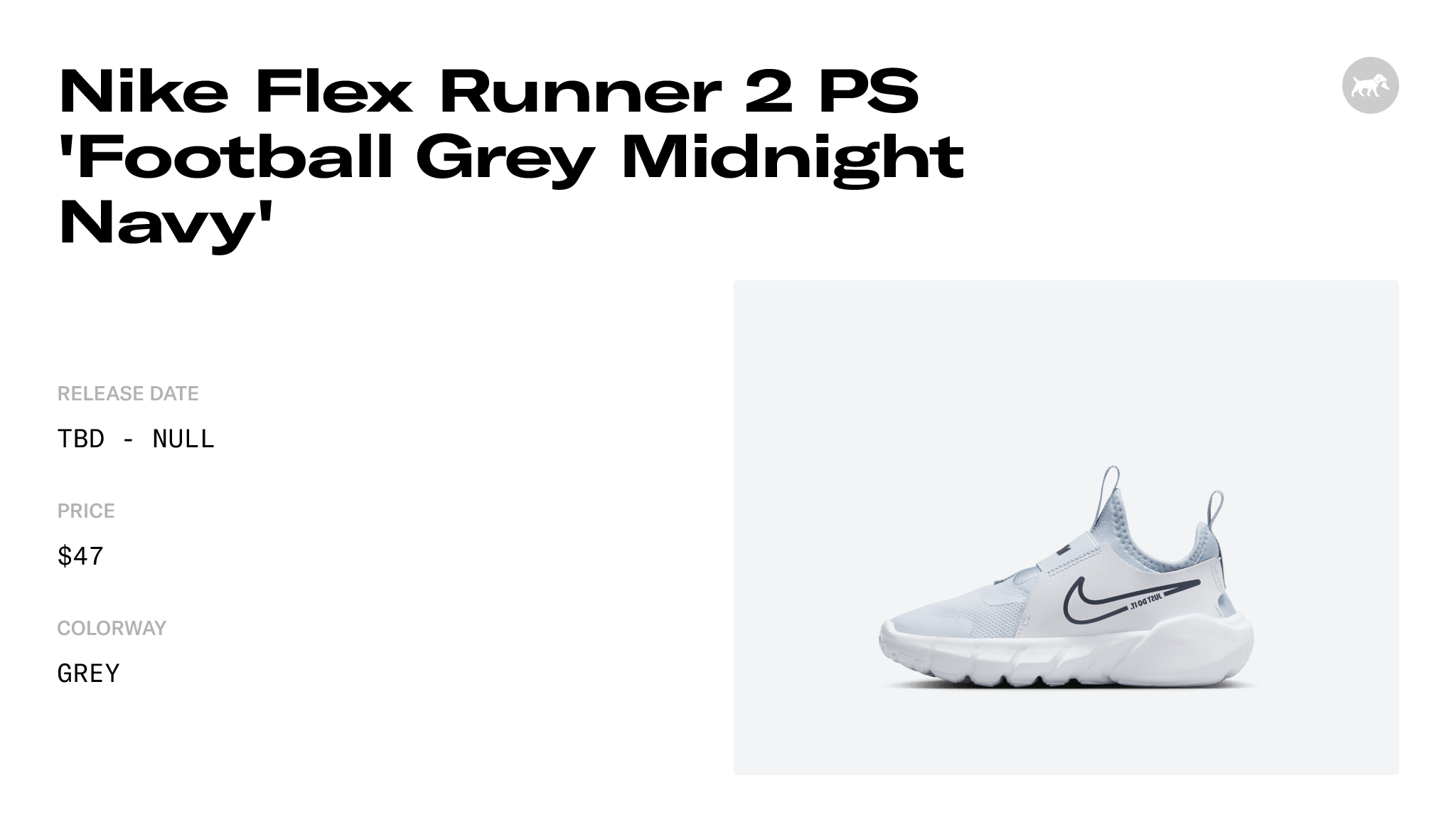 Nike Flex Runner 2 PS 'Football Grey Midnight Navy' - DJ6040-010 ...