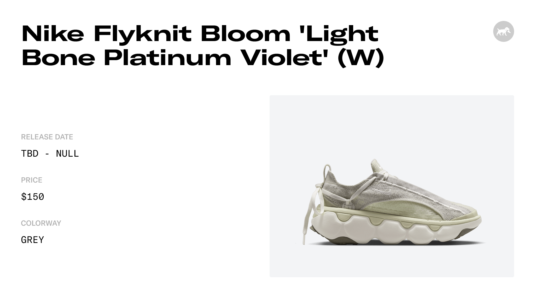 Nike Flyknit Bloom 'Light Bone Platinum Violet' (W) - FD2149-002 Release Info