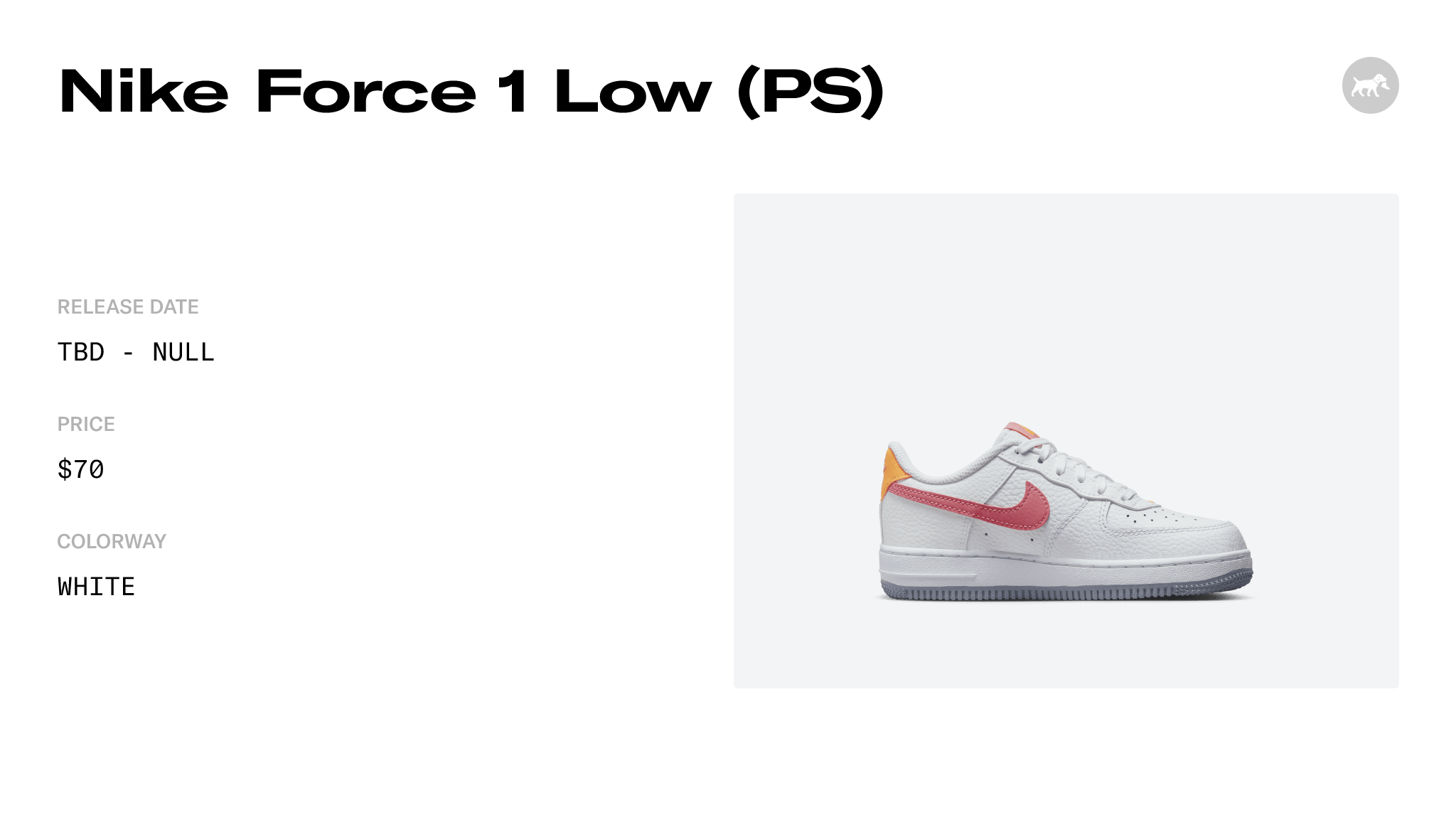 Nike Force 1 Low (PS) - FJ3484-100 Release Date, Raffles & Where To Buy